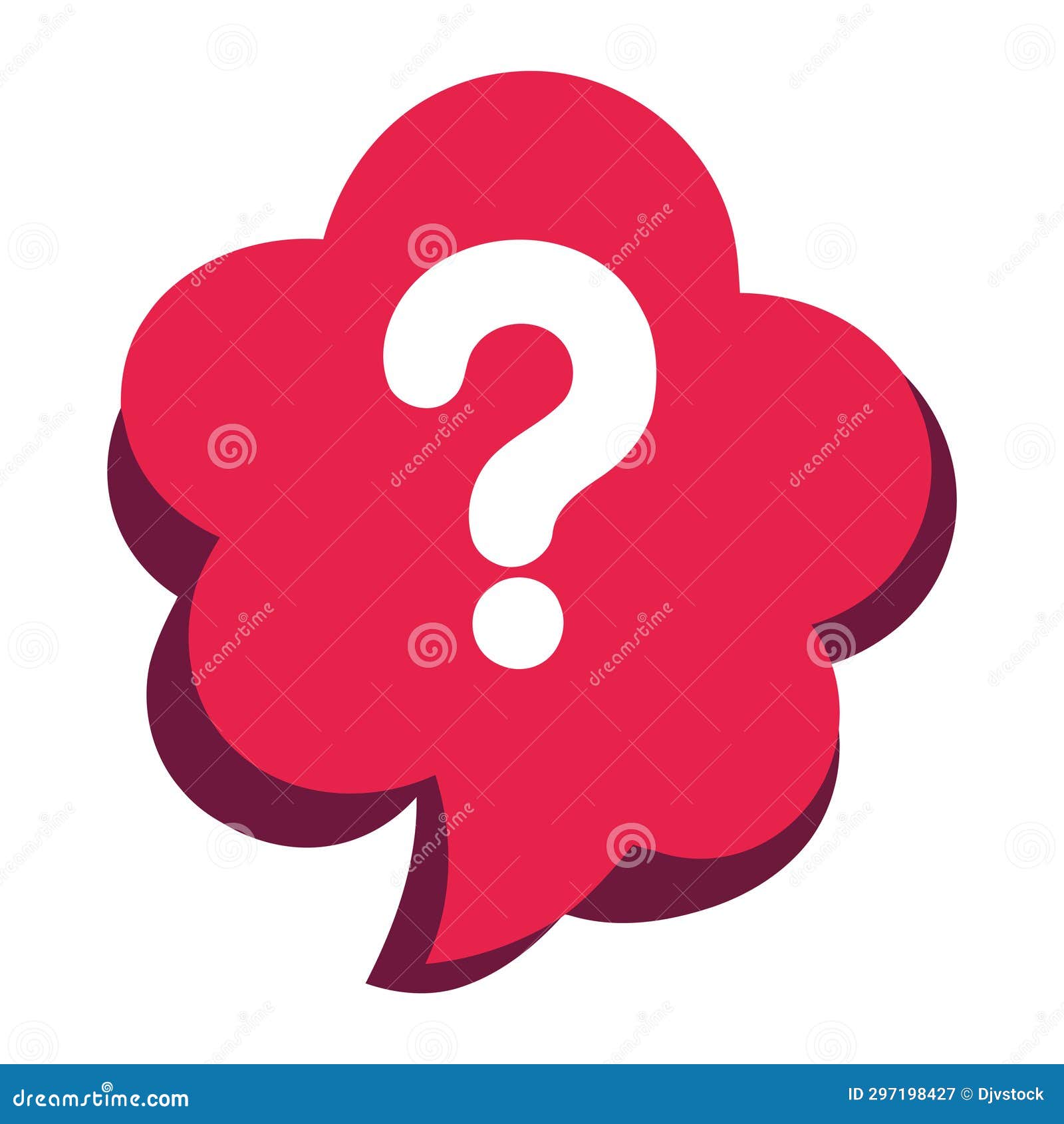 Bubble with Interrogation Sign Layout Stock Vector - Illustration of ...