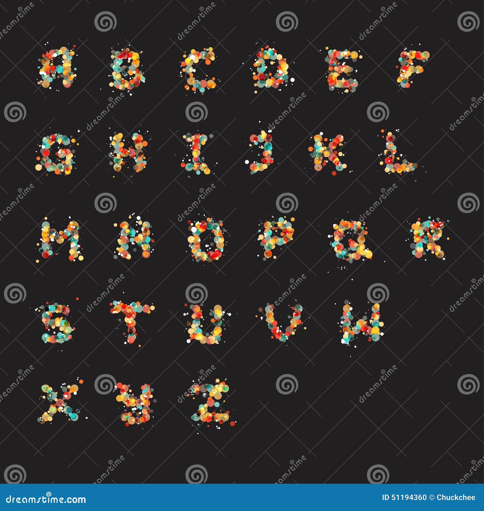 Bubble Letters stock vector. Illustration of alphabet - 51194360