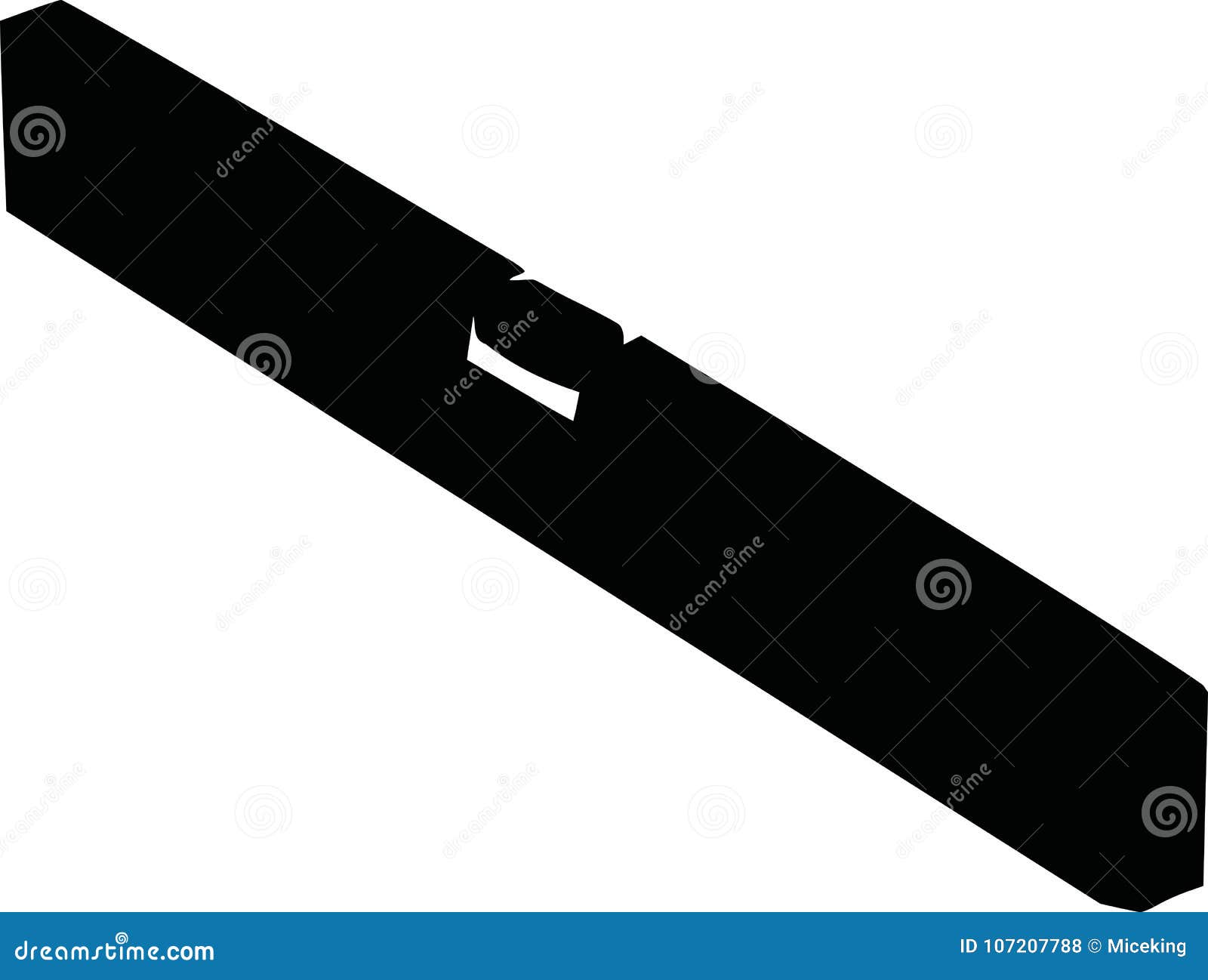 Bubble level silhouette stock vector. Illustration of vector - 107207788