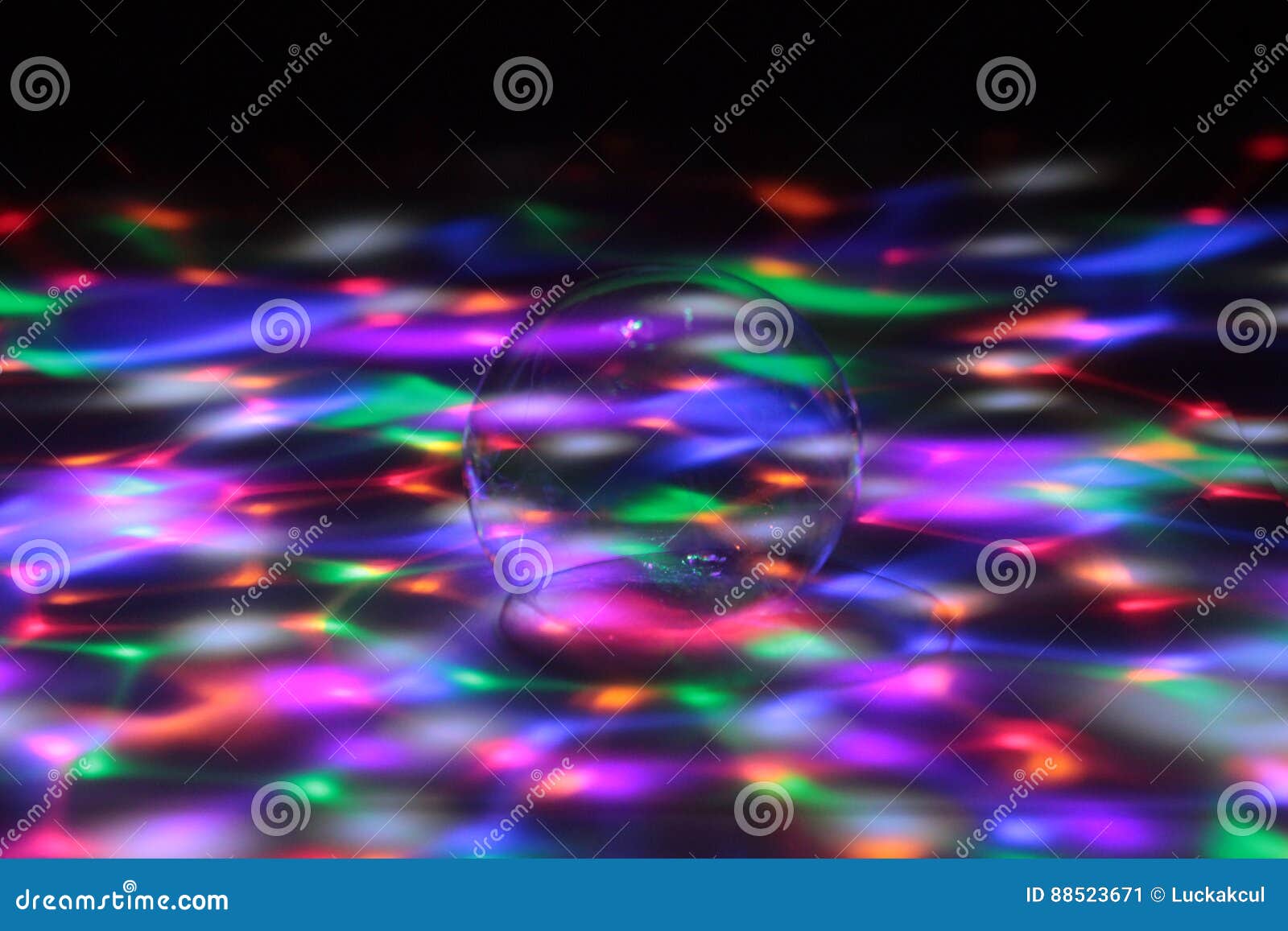 Bubble in Light Show on the Floor Stock Image - Image of blue, pink ...