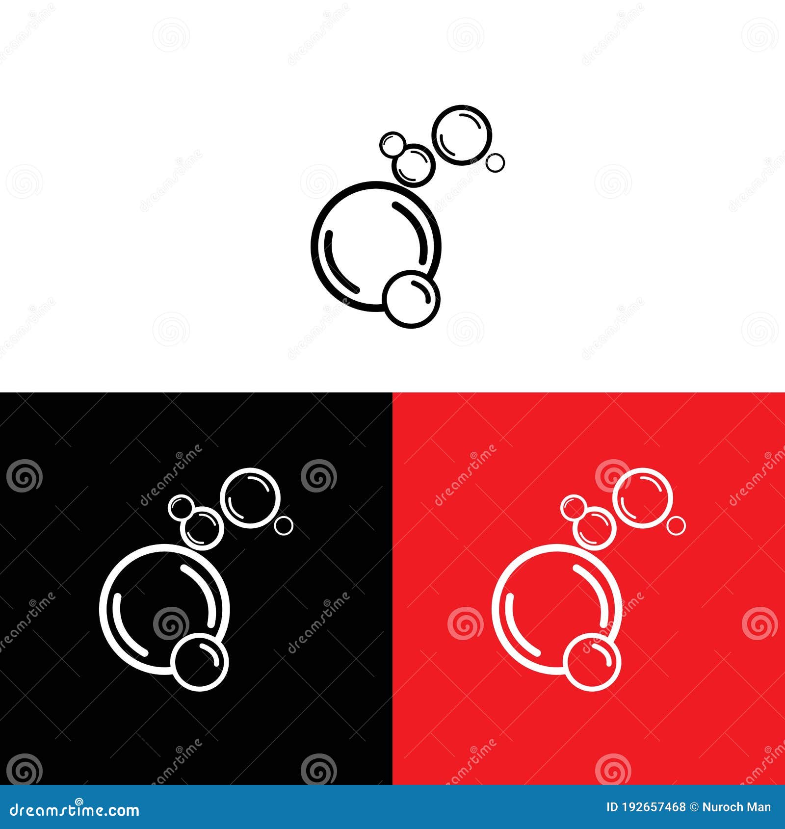 Bubble Logo Template Vector Icon Illustration Design. Stock Vector ...