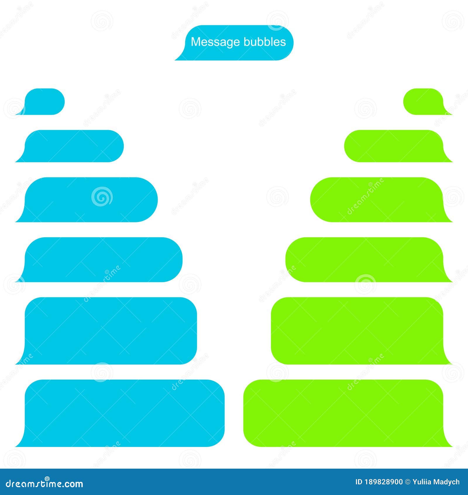 Bubble Message Design Template for Chat or Website. Chat Interface ...