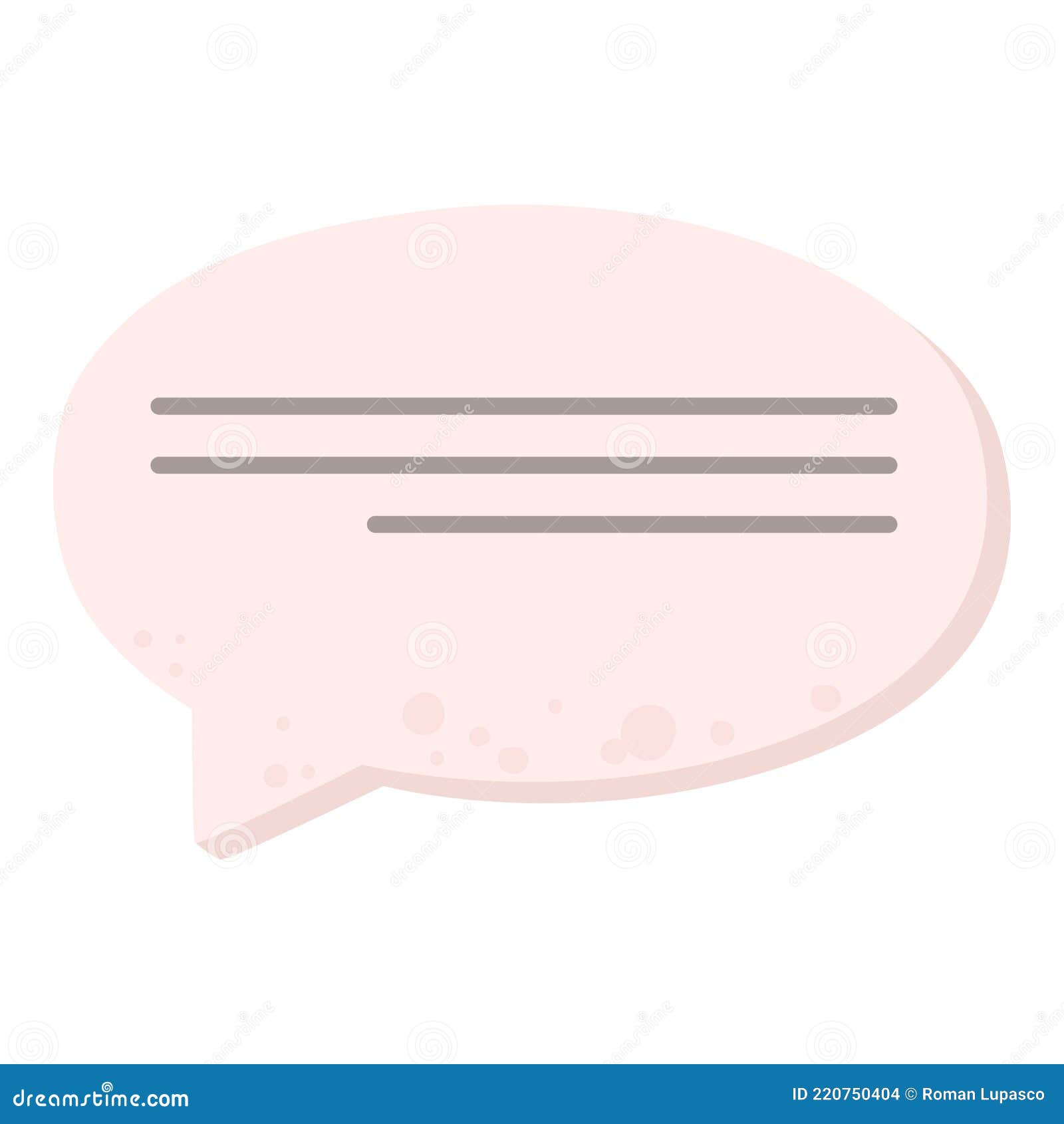 Bubble Message Icon, Cartoon Style Stock Vector - Illustration of text ...