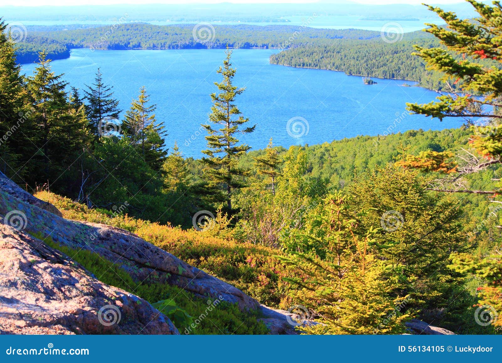 Bubble Pond Acadia National Park Stock Image - Image of wilderness ...