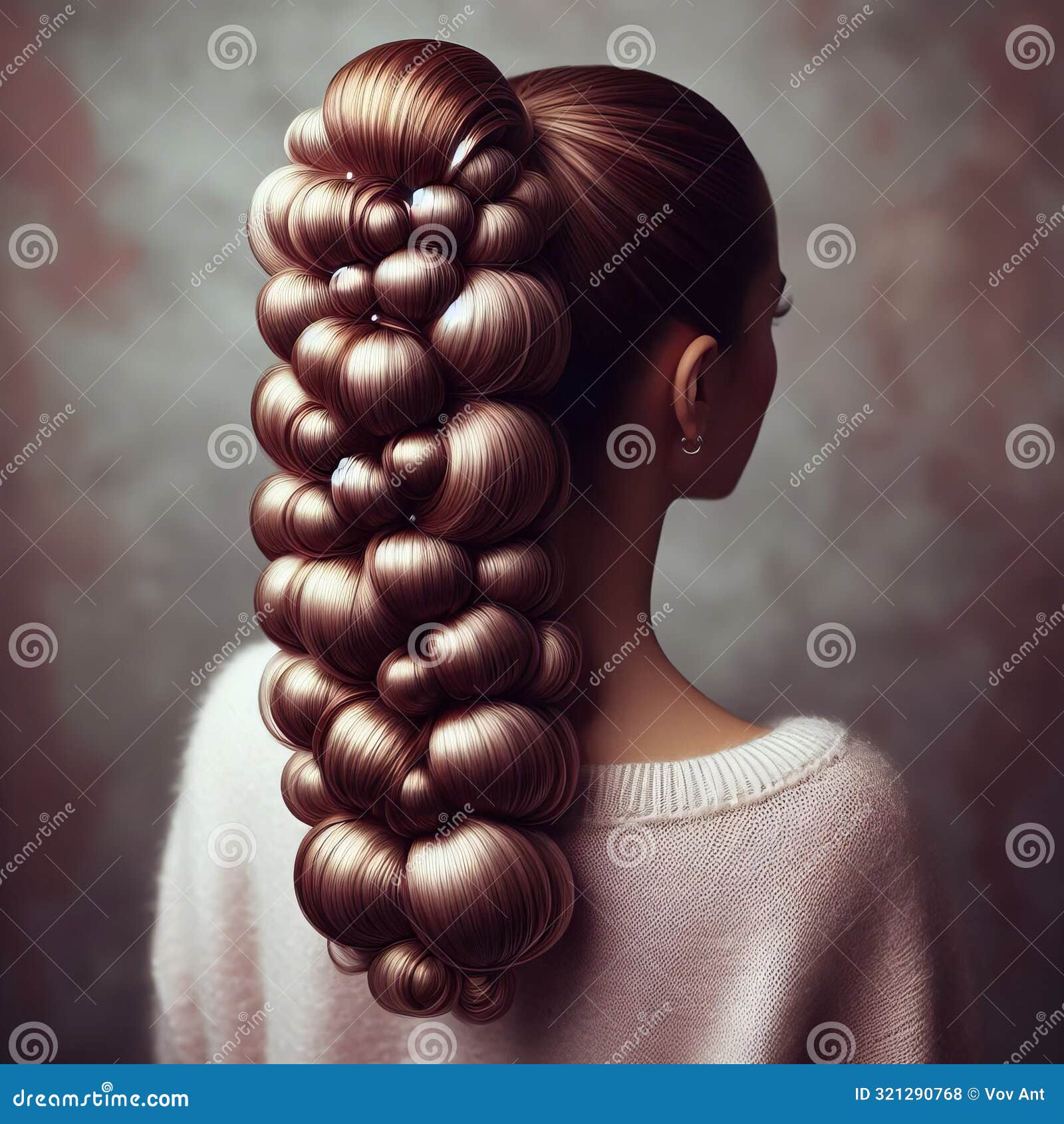 152 144. Bubble Ponytail_ Ponytail With Multiple Sections That Stock ...