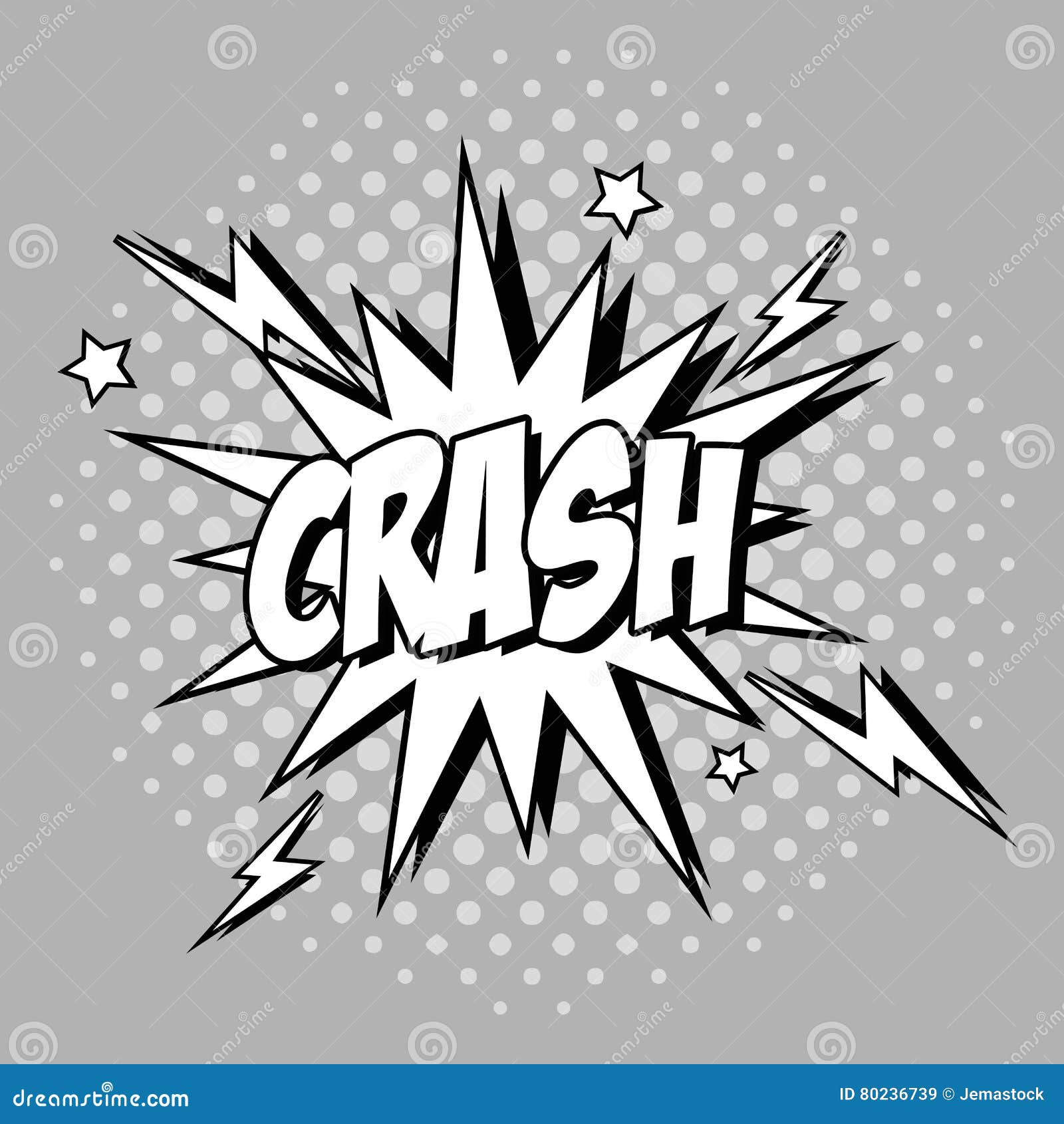 Bubble Pop Art of Crash Design Stock Vector - Illustration of ...