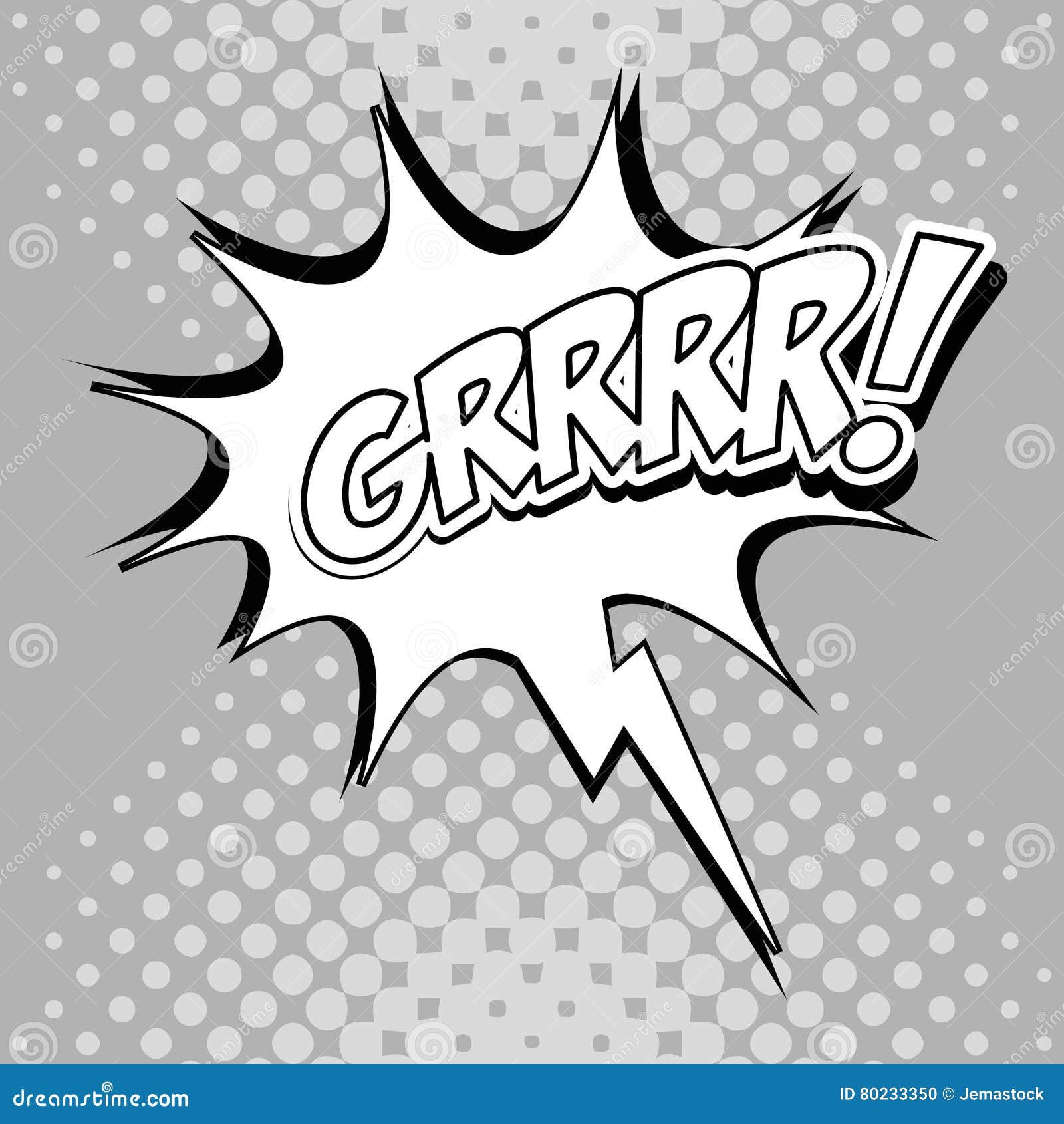 Bubble Pop Art of Grrrr Design Stock Vector - Illustration of speak ...