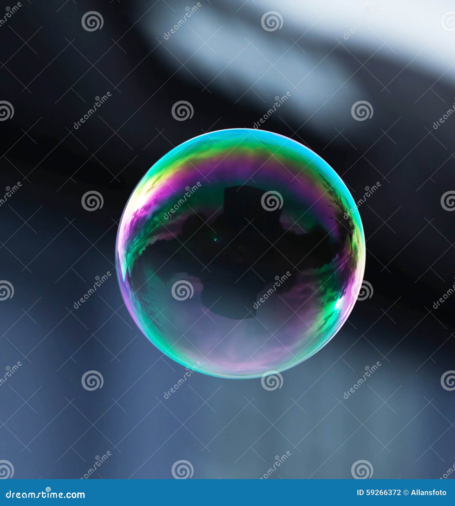 Bubble with reflection stock photo. Image of inconstant - 59266372