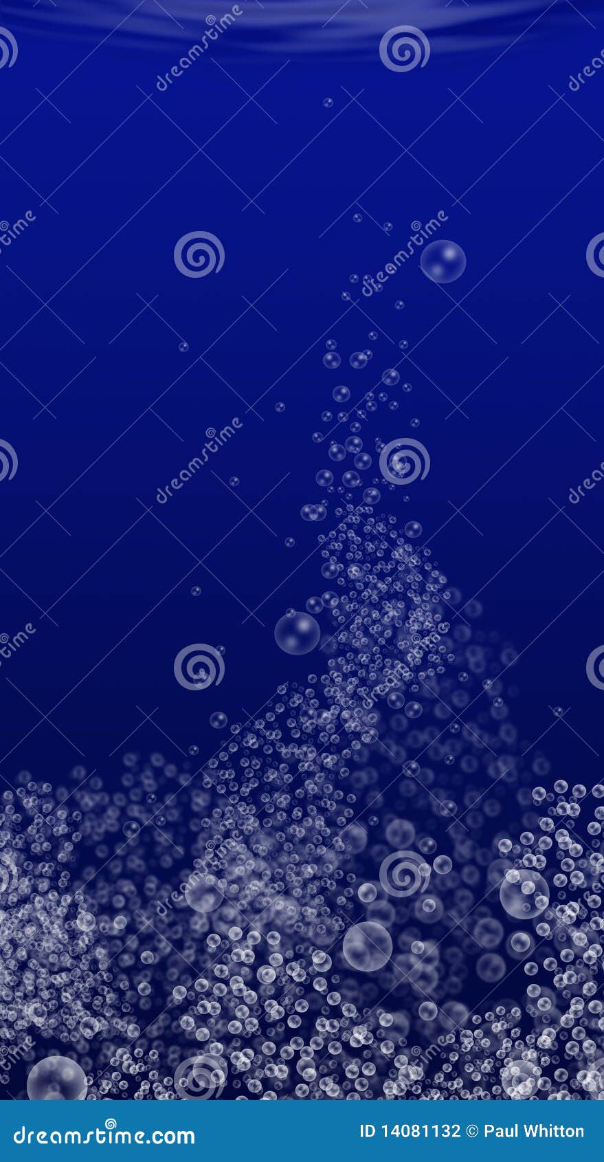 Bubble in the sea stock illustration. Illustration of render - 14081132