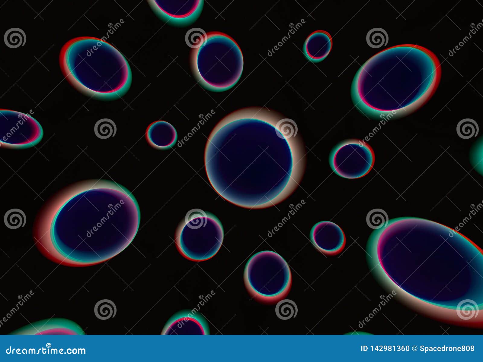 Bubble Shaped Objects with Chromatic Aberration Texture Background Stock Photo - Image of ...