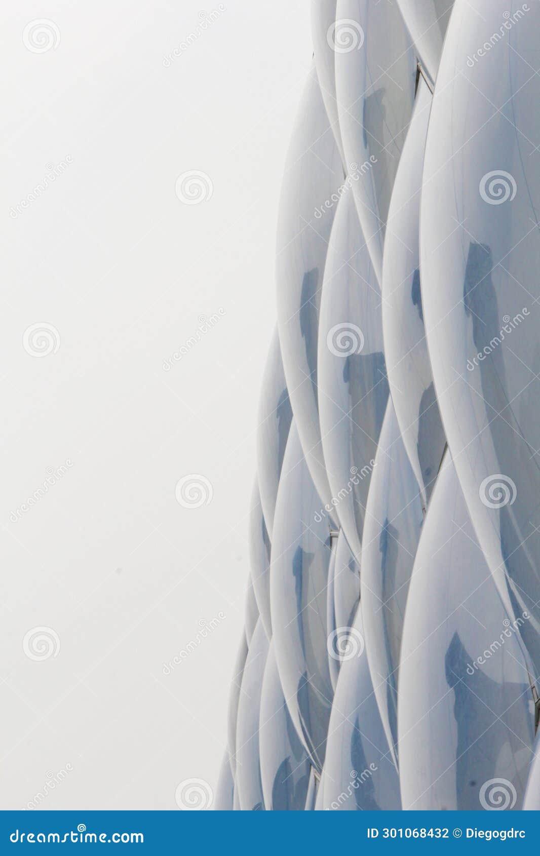 Bubble Shapes Applied To a Transparent Building Facade, Close-up ...
