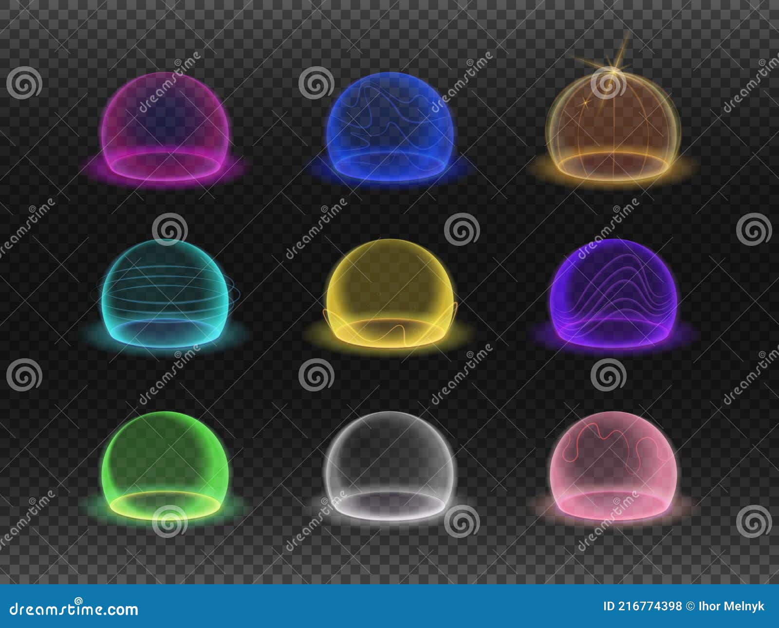 Bubble shields, protection stock vector. Illustration of background ...