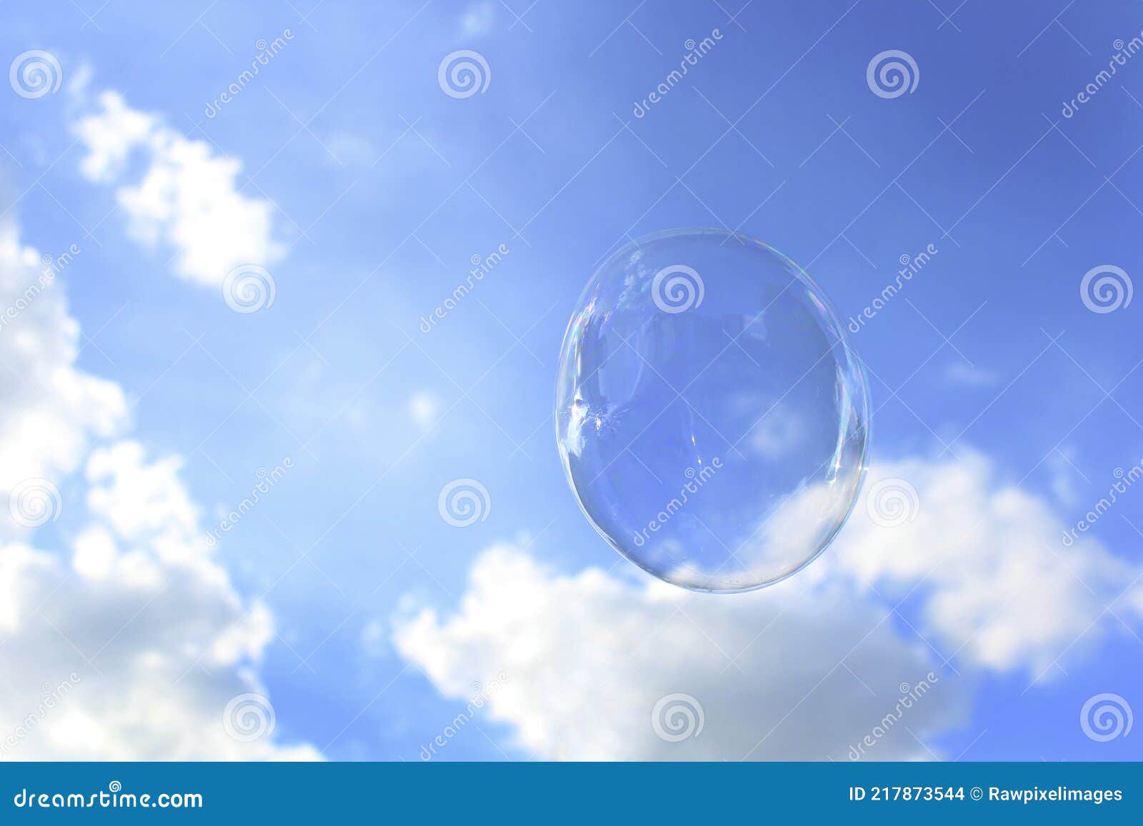 A bubble in the sky stock photo. Image of bubble, natural - 217873544