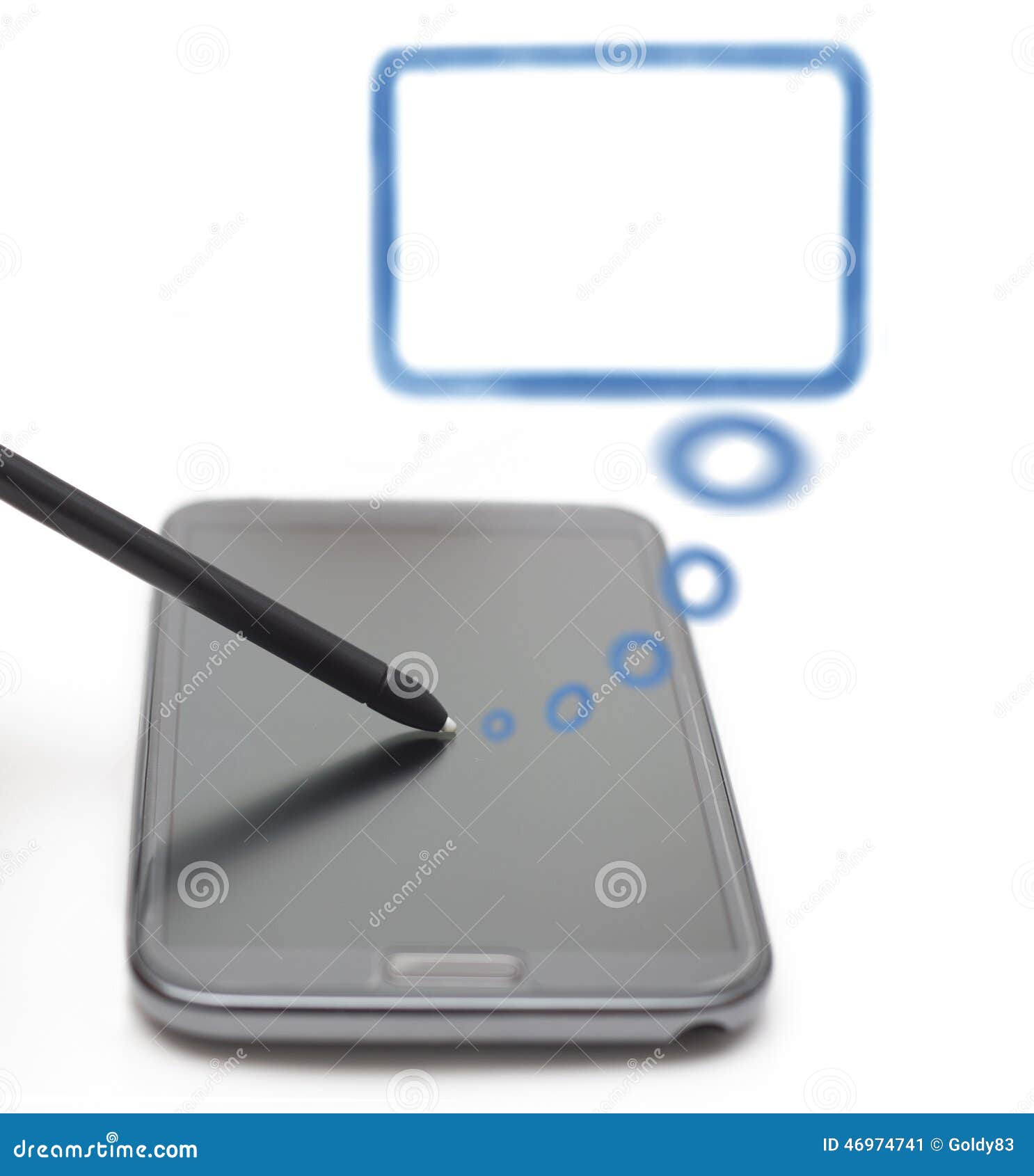 Bubble and Smart Phone stock image. Image of mail, communications ...