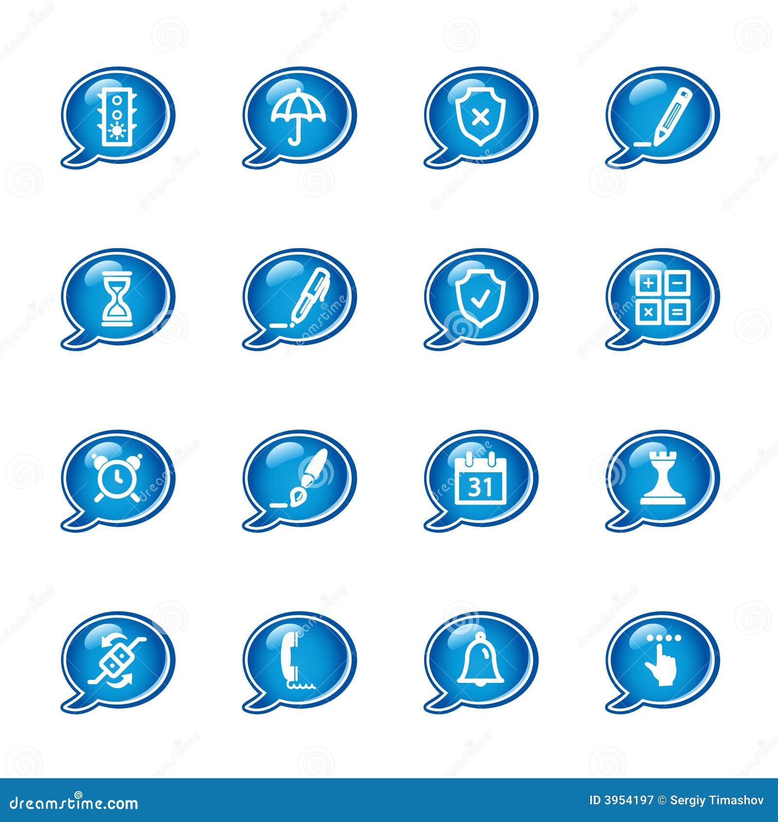 Bubble software icons stock vector. Illustration of glossy - 3954197