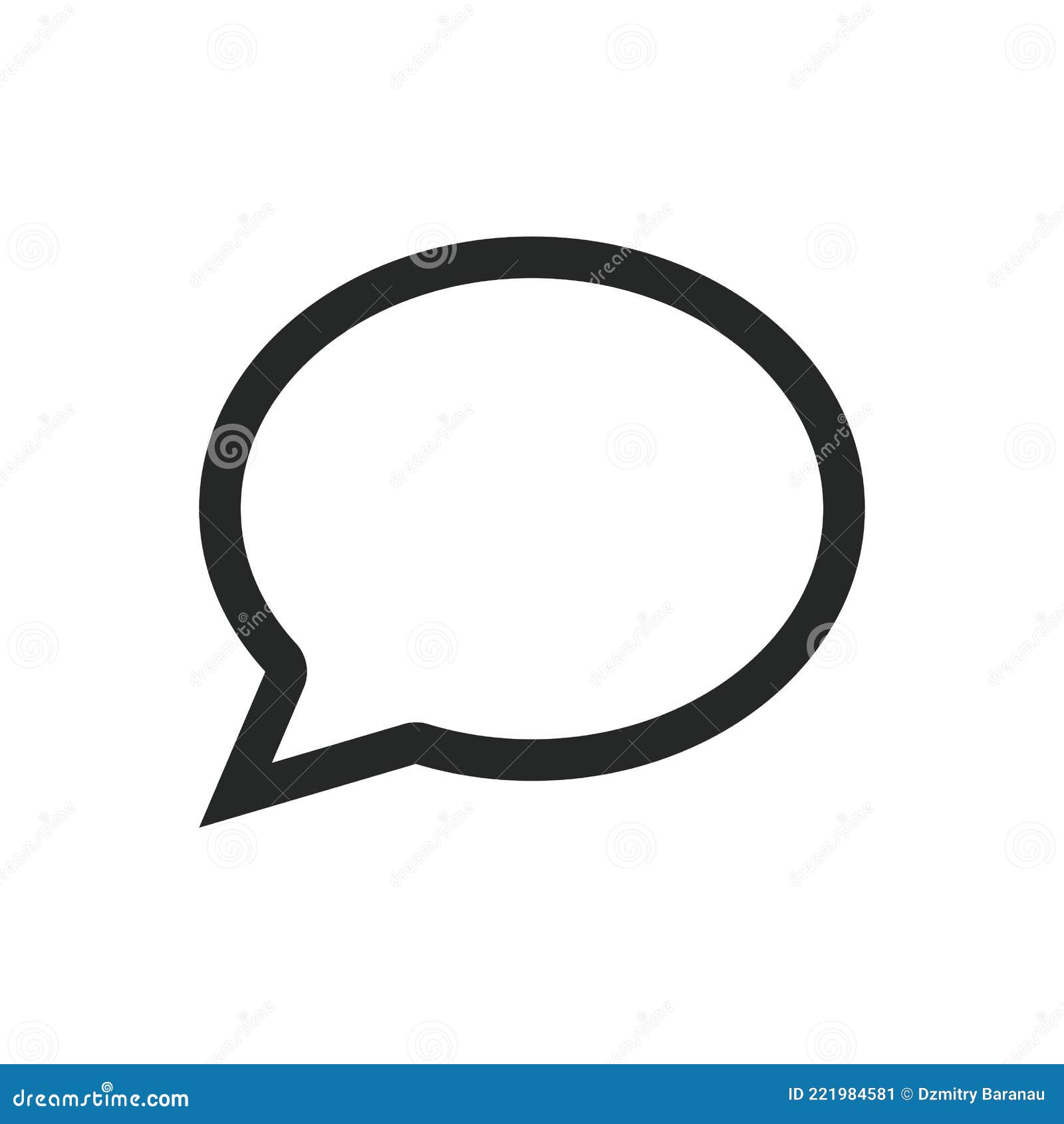 Bubble Speech Cloud Vector Communication Icon Comic Message. Cartoon ...