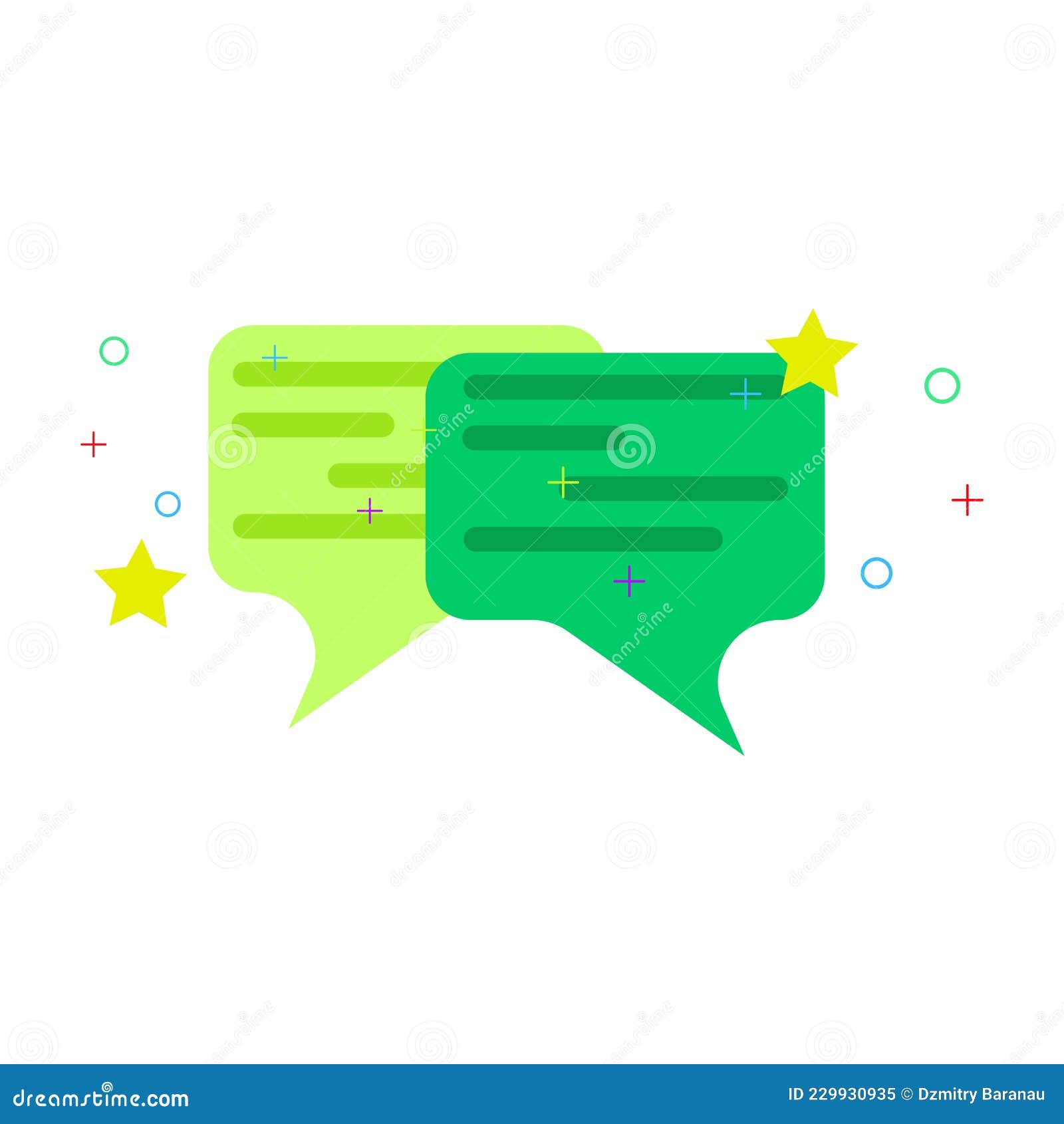 Bubble Speech Cloud Vector Communication Icon Comic Message. Cartoon ...