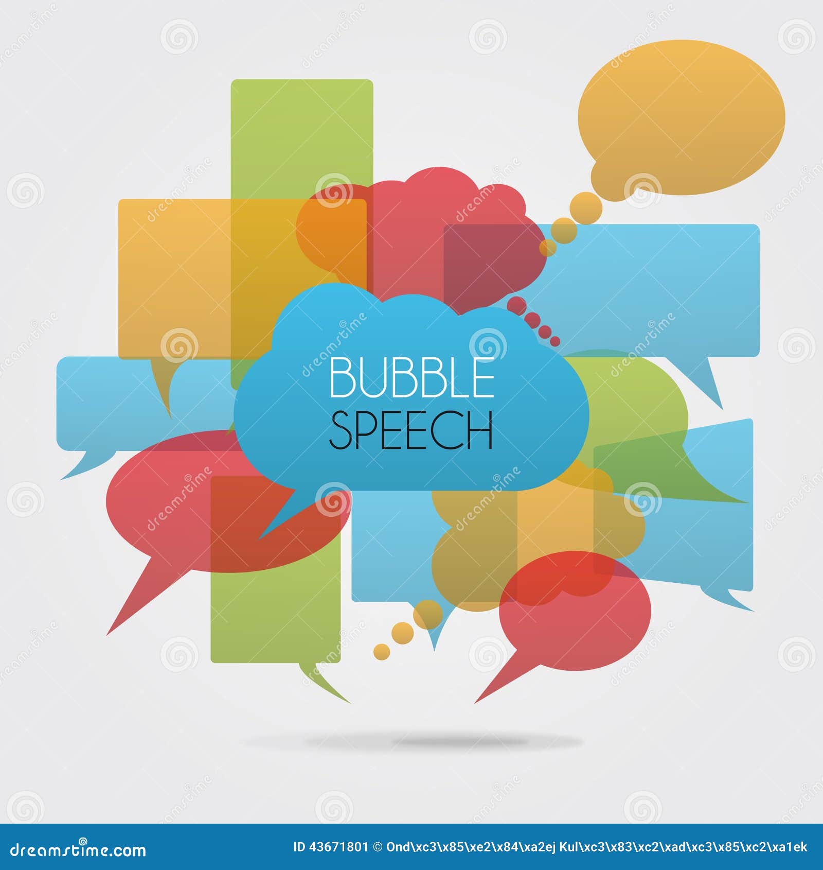Bubble speech color vector stock vector. Illustration of retro - 43671801