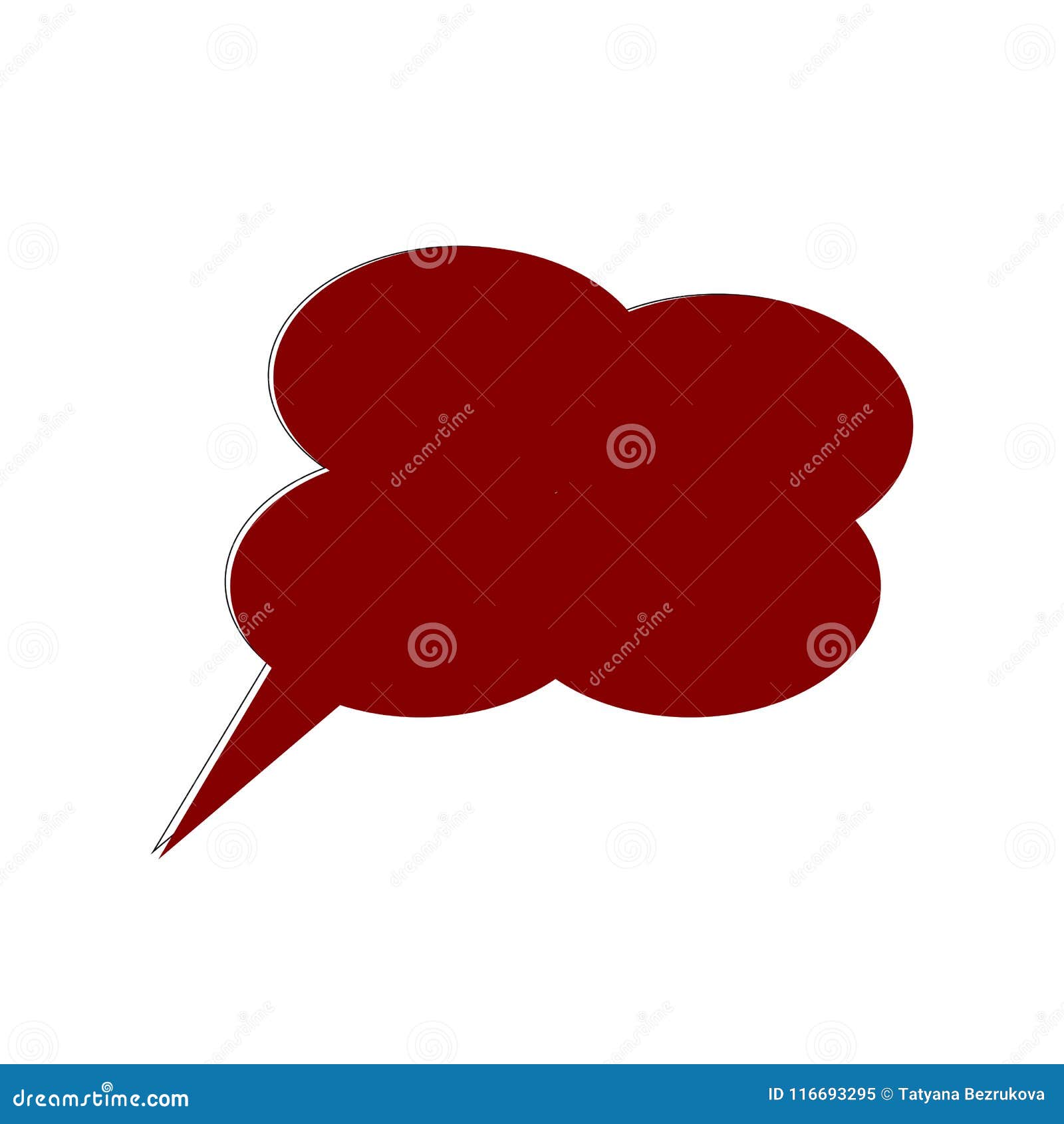 Bubble Speech Red on White Background. Vector Illustration. Stock ...