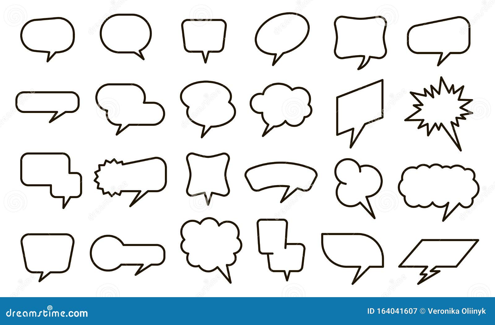 Bubble Speech Sticker. Empty Thought Balloons and Text Bubble Stickers ...