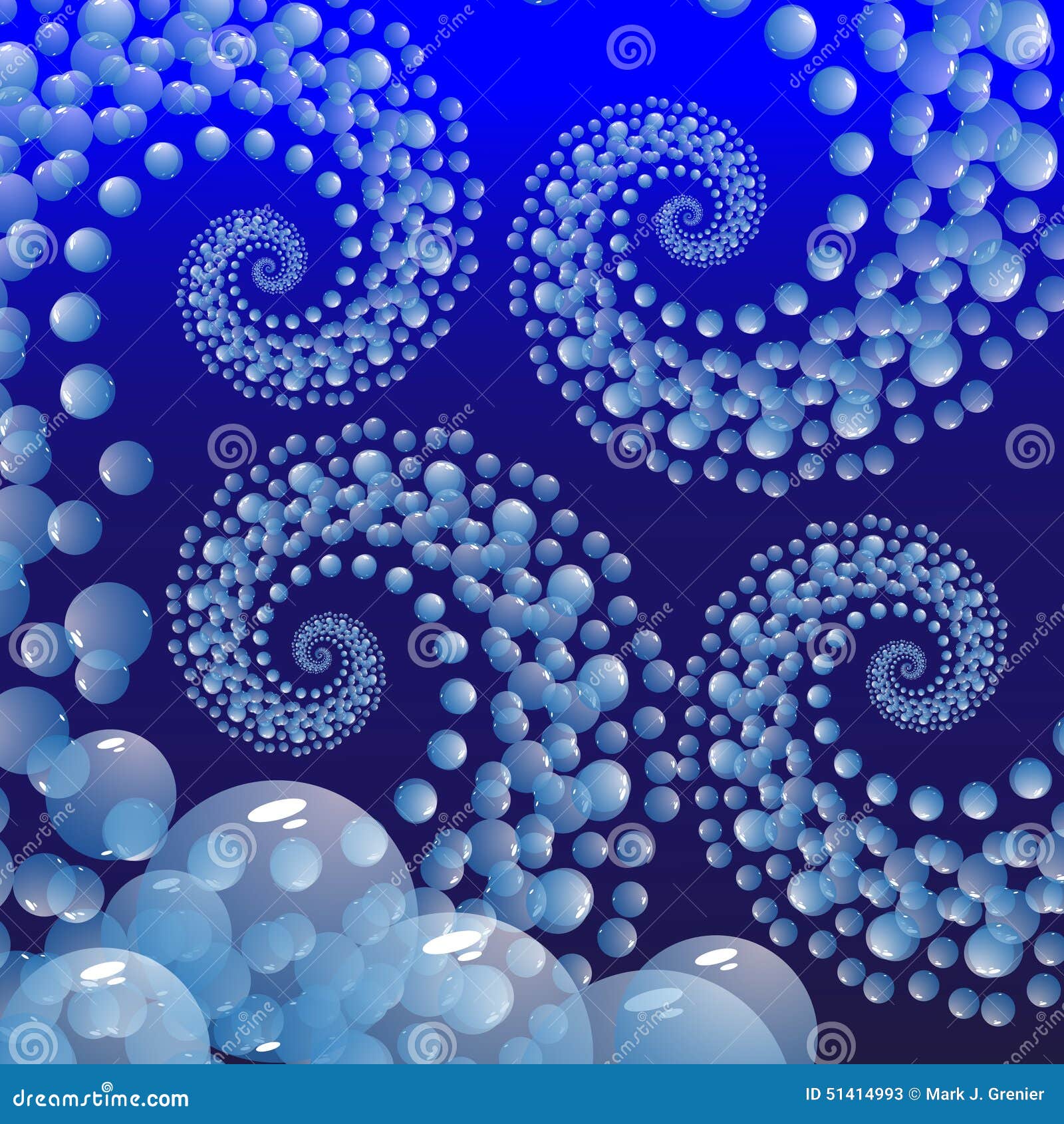 Bubble Spirals stock vector. Illustration of shape, liquid - 51414993