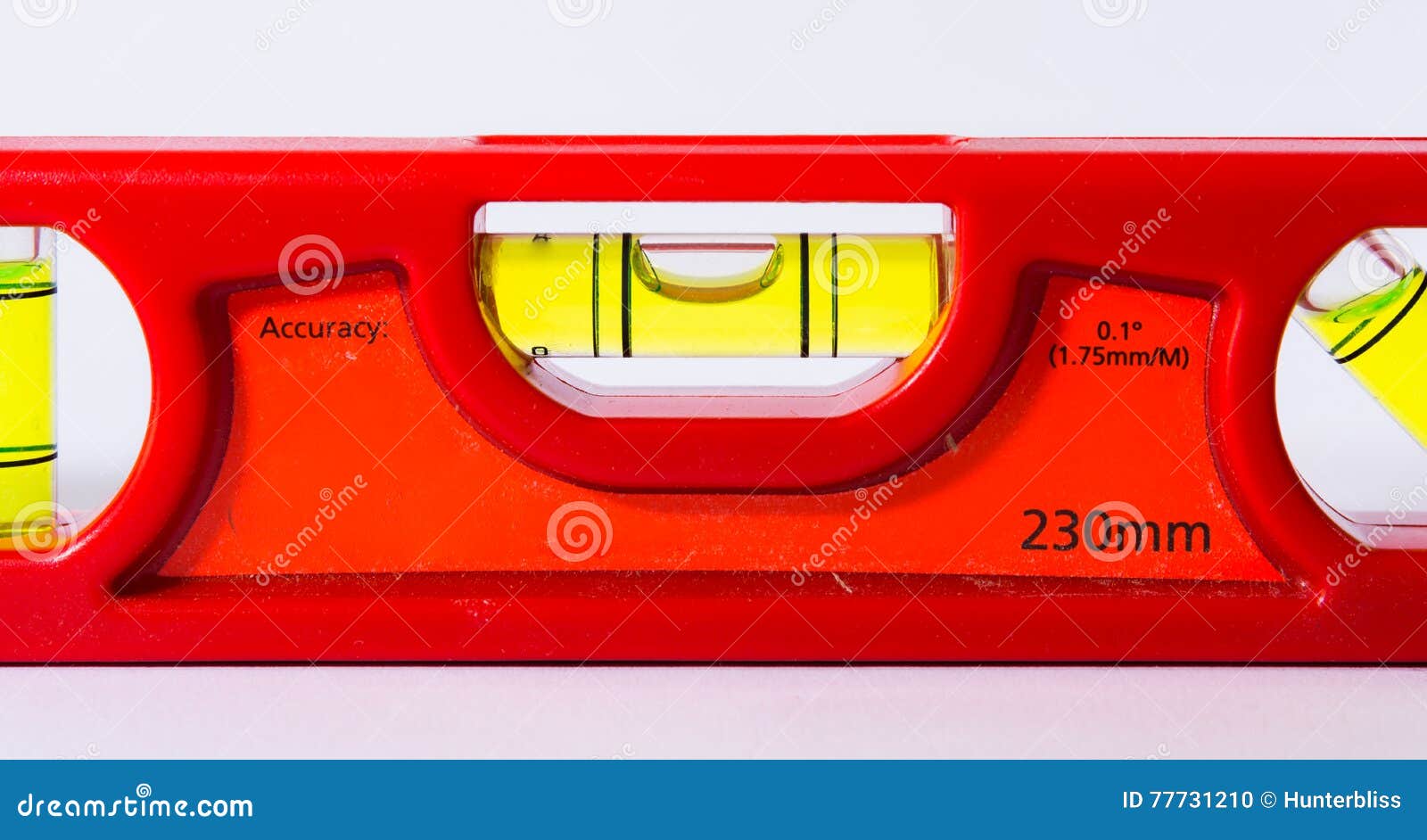 Bubble Spirit Level Construction Hand Tool Bright Red White Backgorund ...