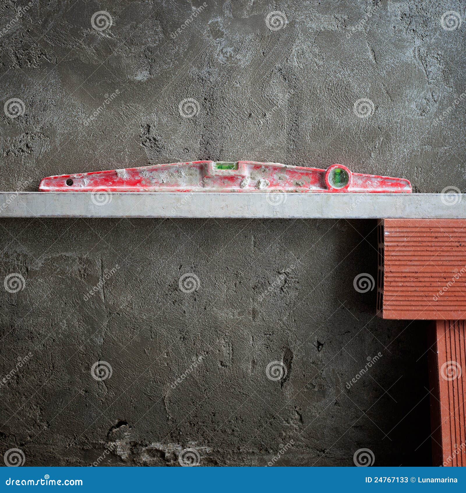 Bubble Spirit Water Level Construction Tool On Wooden Board Closeup ...