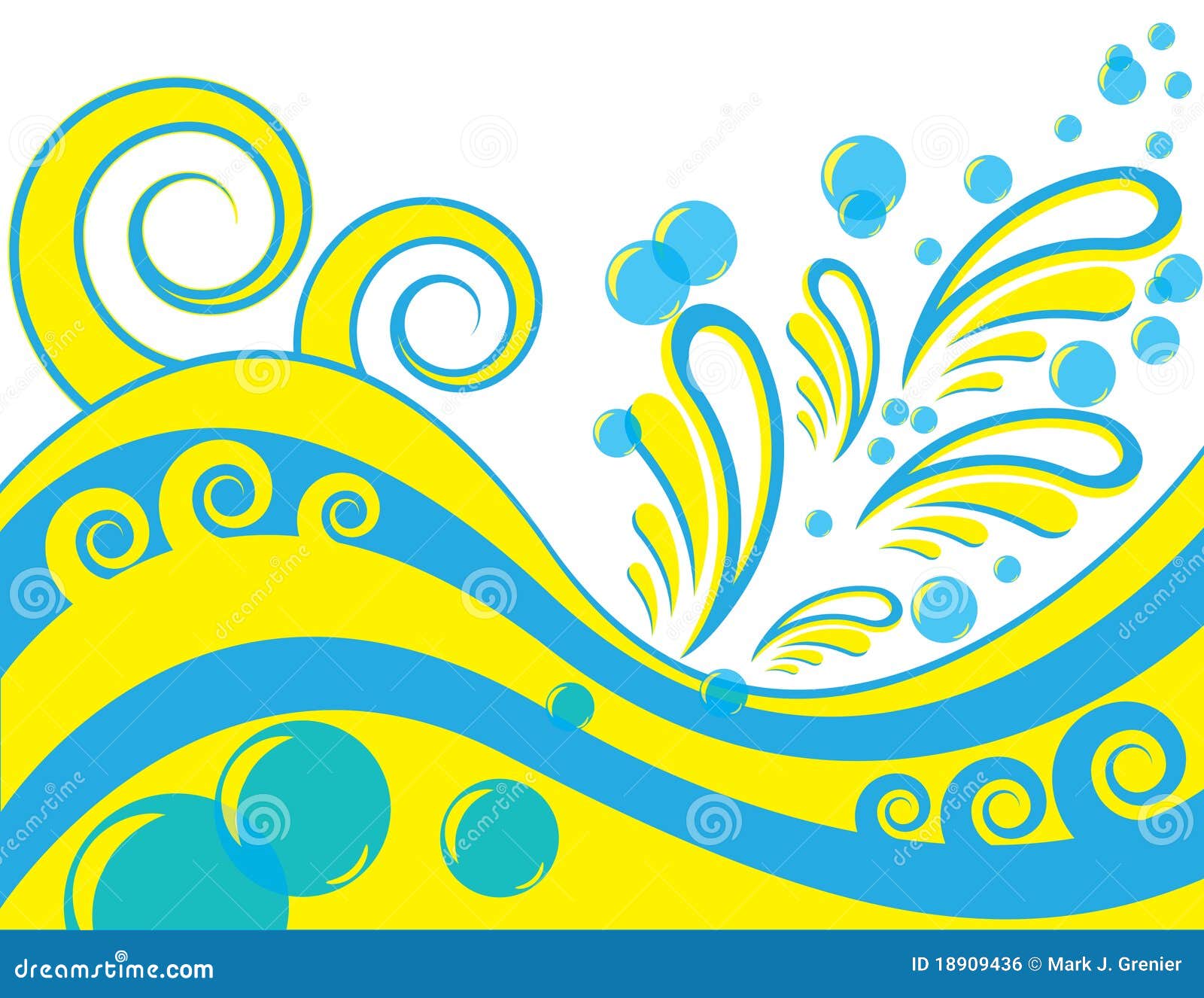 Bubble Splash stock vector. Illustration of scrolls, flow - 18909436