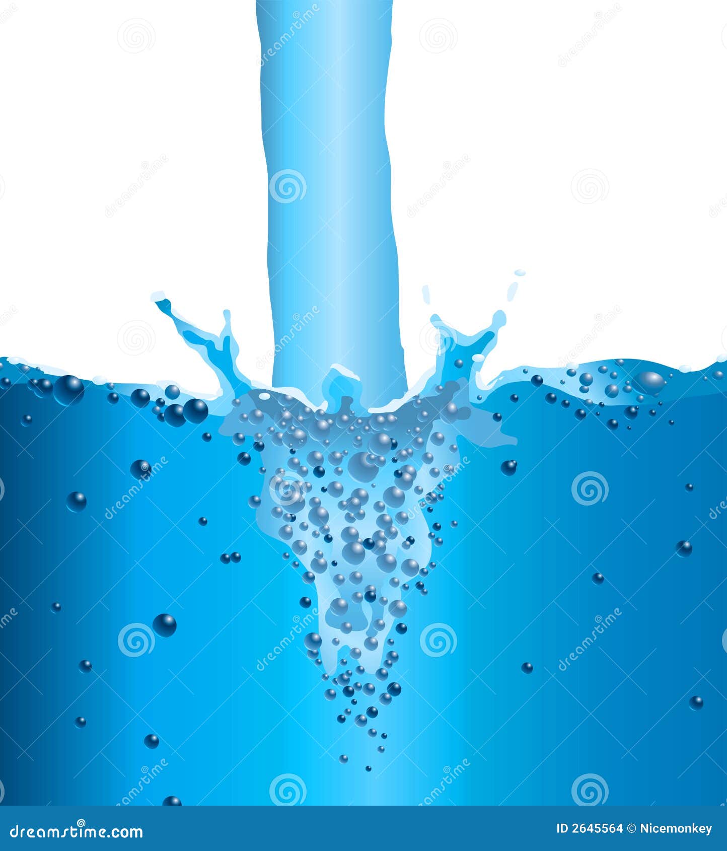 Bubble splash stream stock vector. Illustration of clean - 2645564