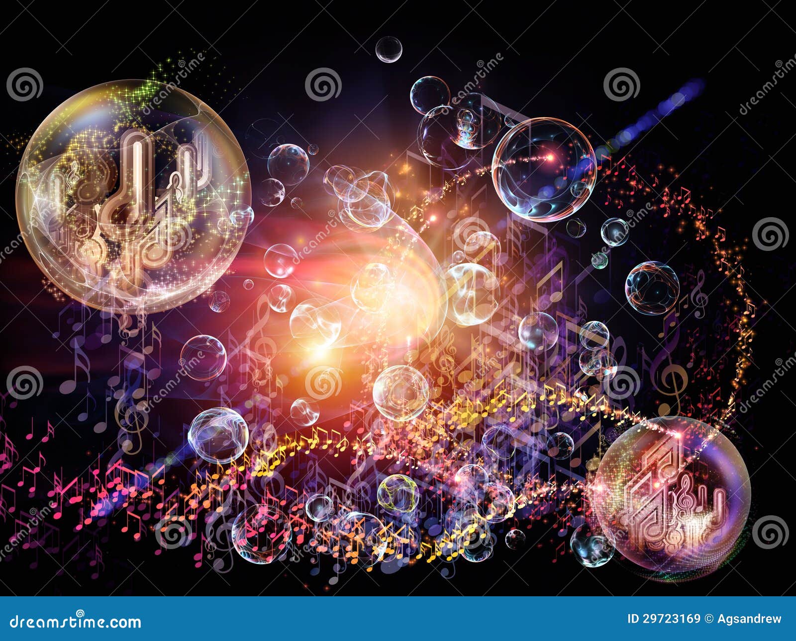 Spheres of Music stock illustration. Illustration of melody - 29723169