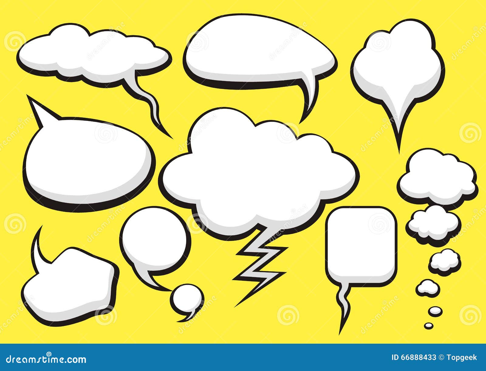 Bubble Talk Collection Sketch Drawing Stock Vector - Illustration of ...