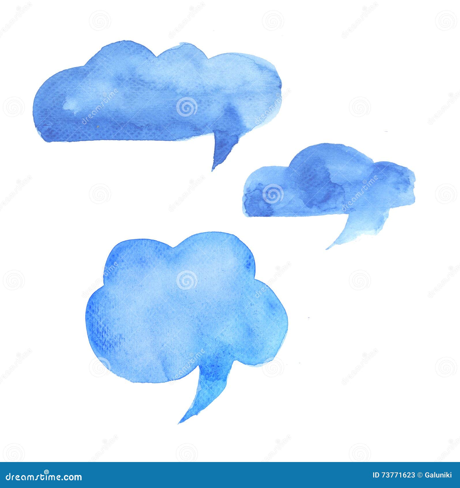 Bubble Talk Watercolor Abstract Background. Stock Illustration ...