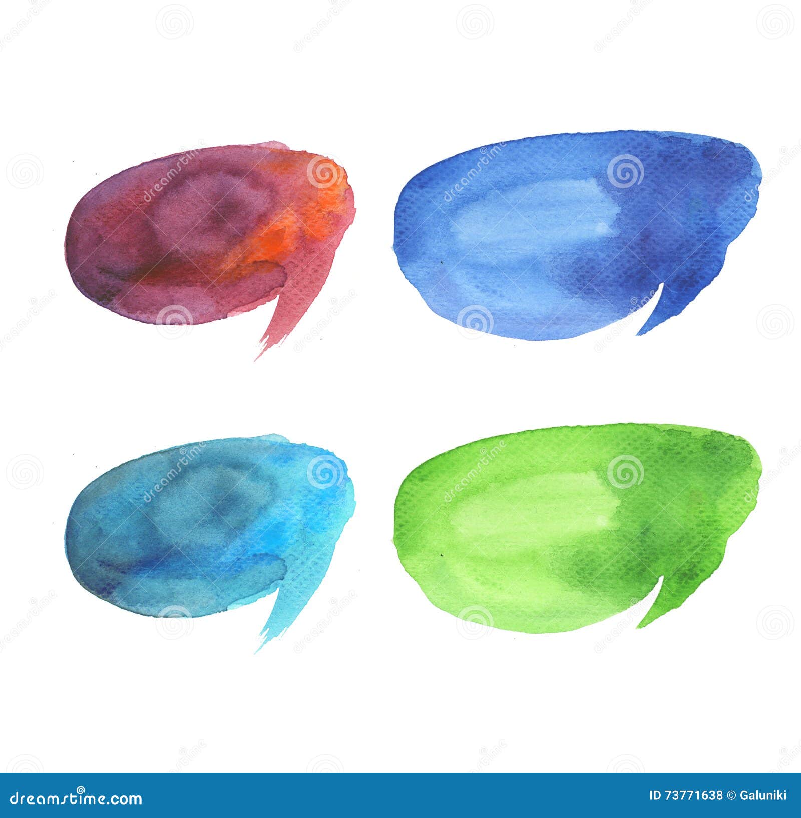 Bubble Talk Watercolor Abstract Background. Stock Illustration ...