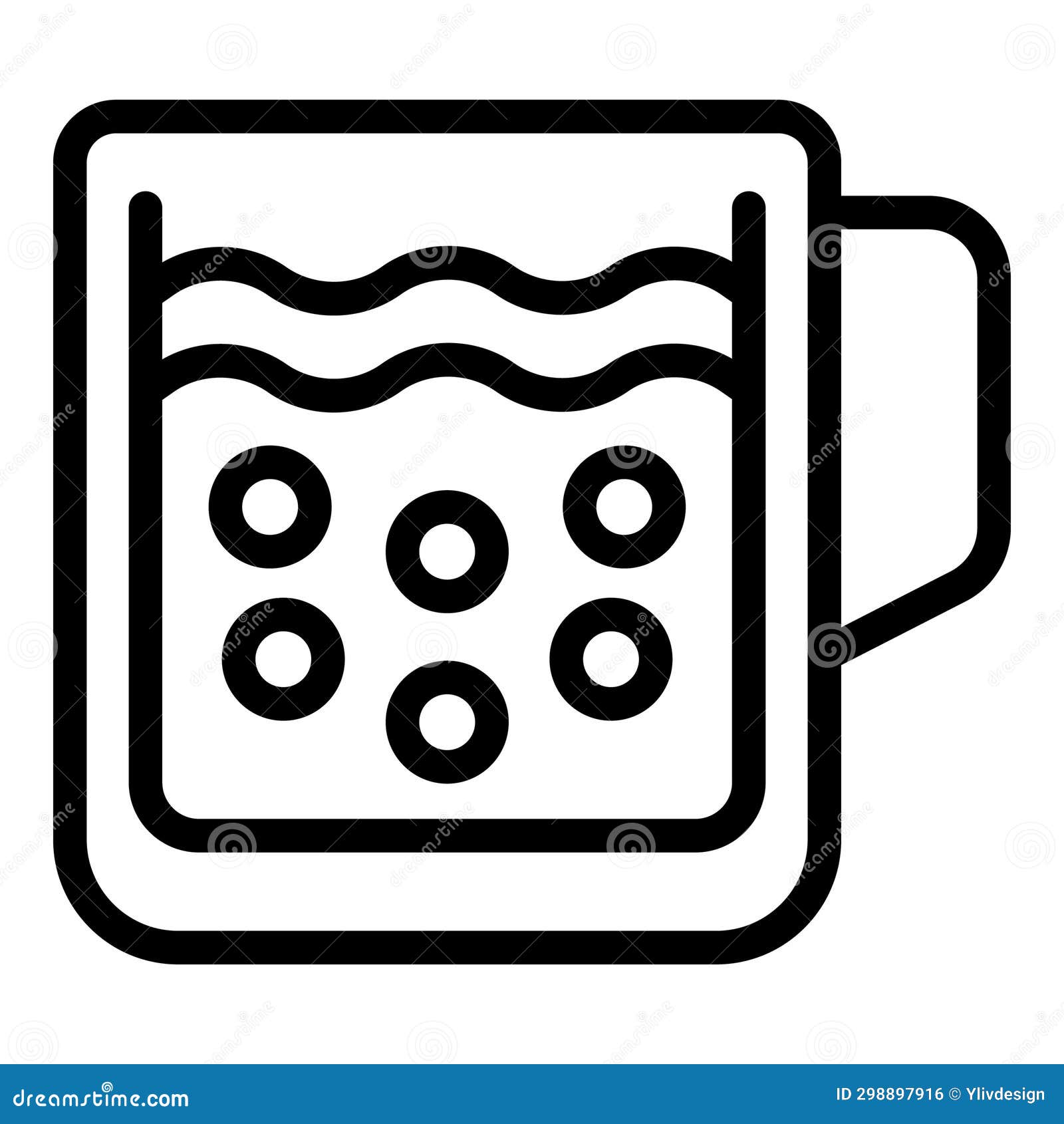 Bubble Tea Container Icon Outline Vector. Tapioca Pearls Tea Stock ...