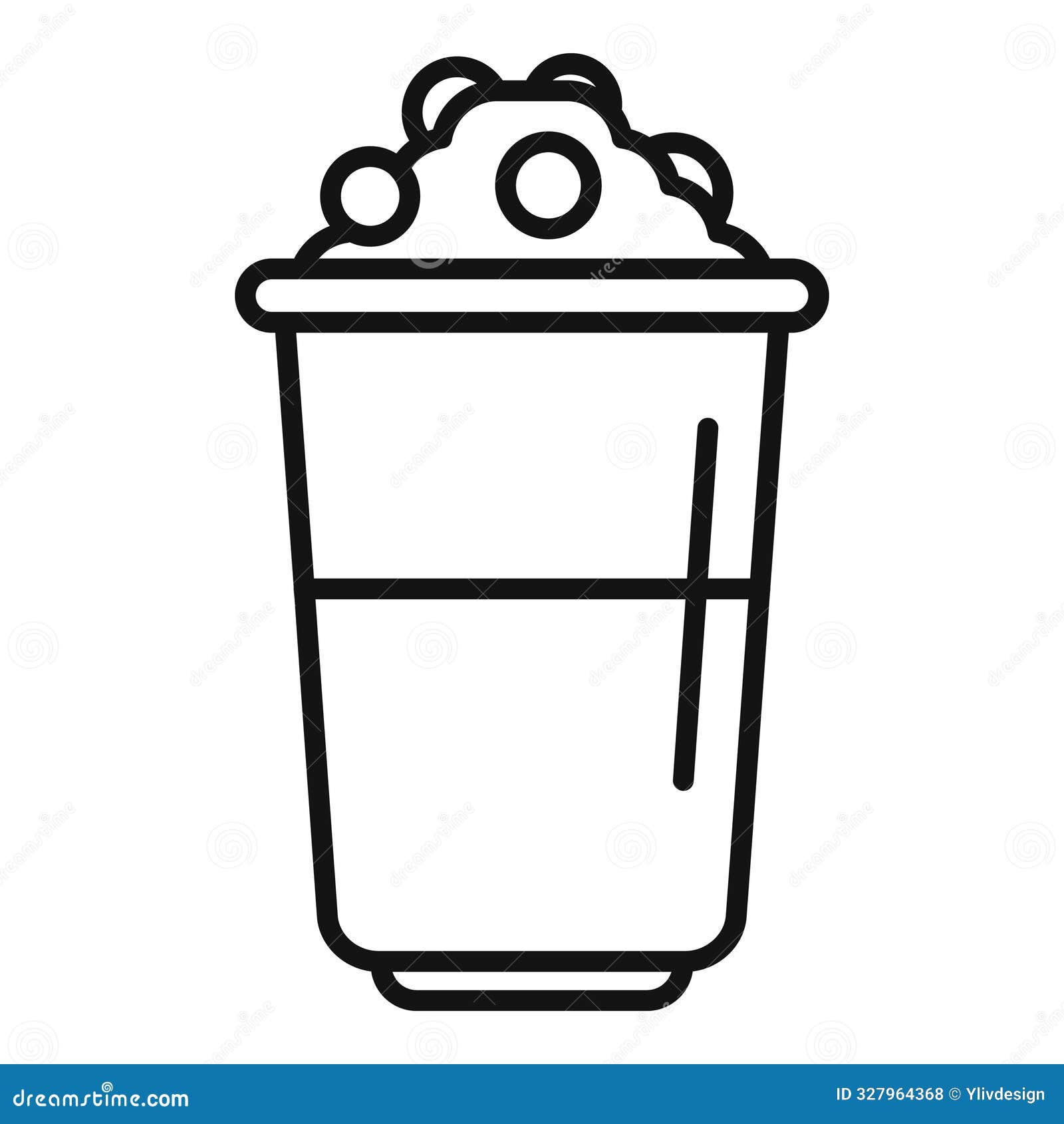 Bubble Tea Cup with Tapioca Pearls Being Prepared with Straw Inside ...