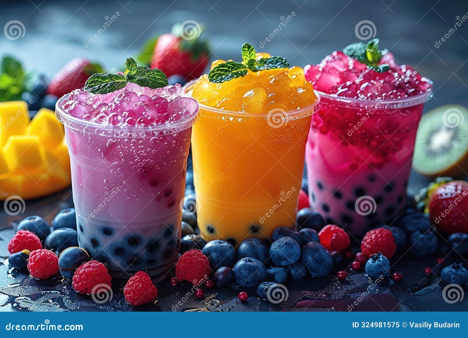 Bubble Tea. Glass of Bubble Tea. Yellow Bubble Tea Stock Image - Image ...