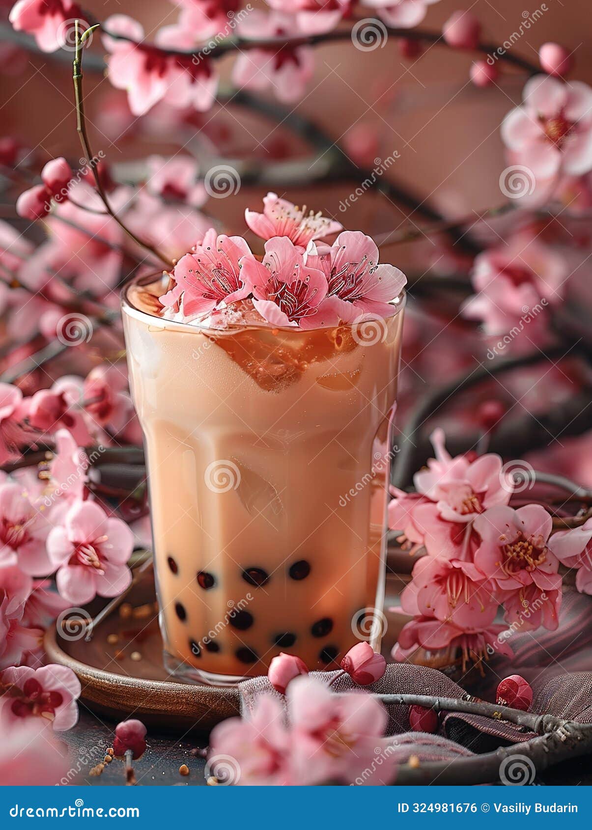 Bubble Tea. Glass of Bubble Tea. Yellow Bubble Tea Stock Photo - Image ...