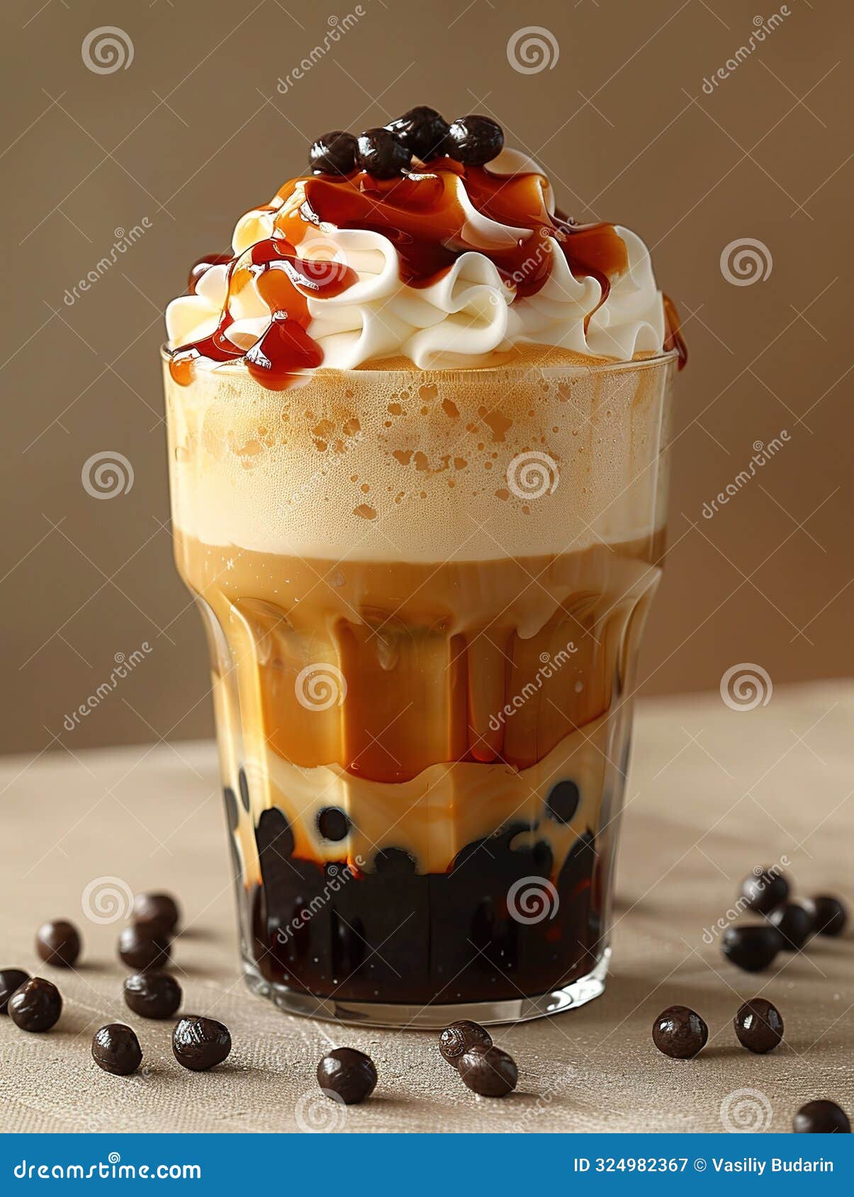 Bubble Tea. Glass of Bubble Tea. Yellow Bubble Tea Stock Image - Image ...