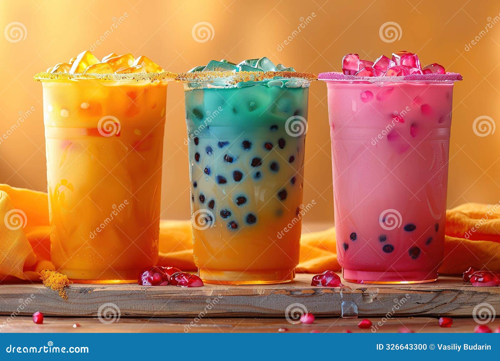 Bubble Tea. Glass of Bubble Tea. Yellow Bubble Tea Stock Photo - Image ...