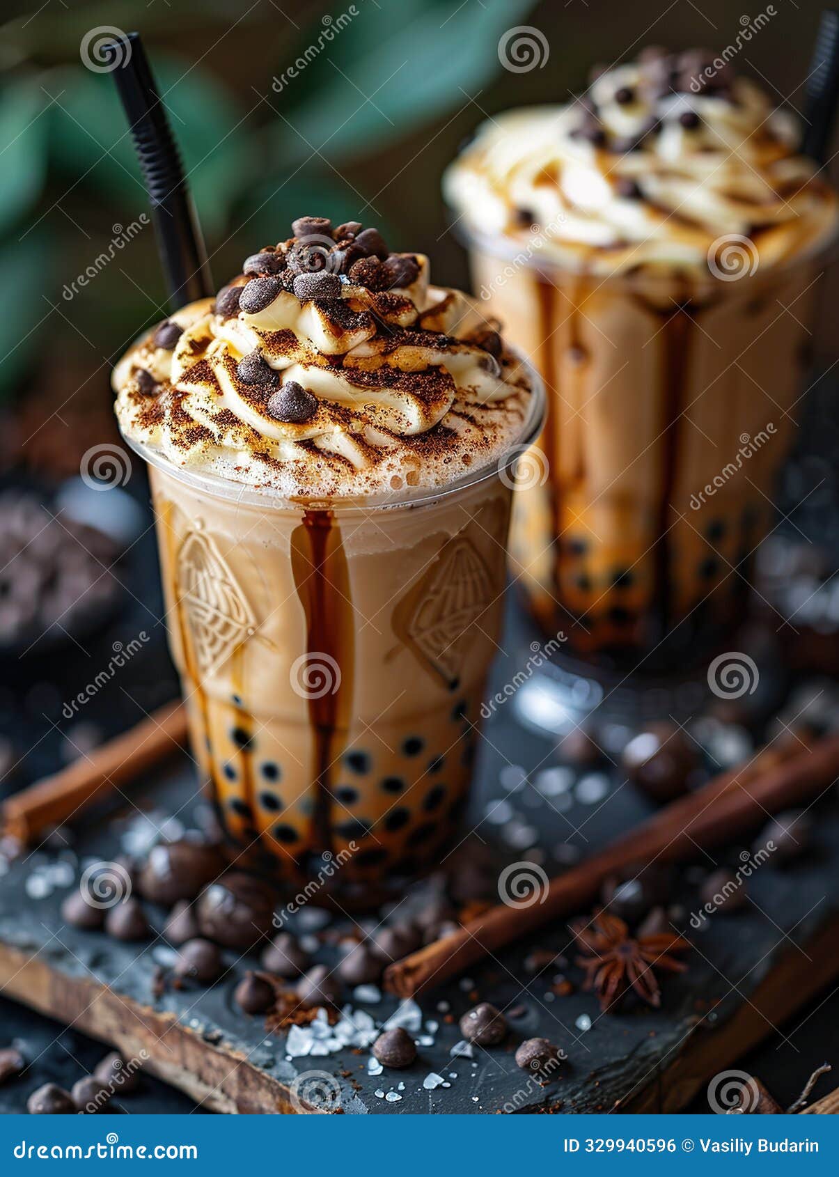 Bubble Tea. Glass of Bubble Tea. Yellow Bubble Tea Stock Photo - Image ...