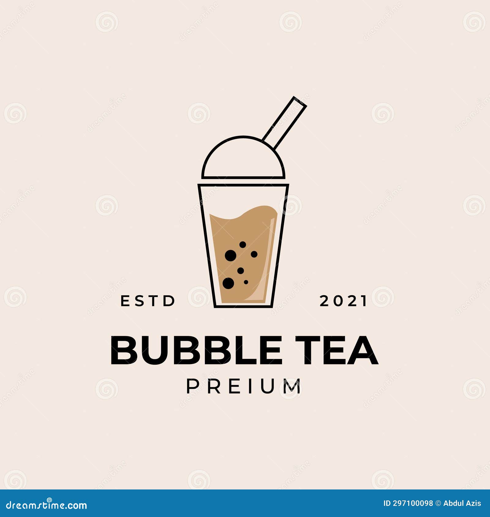 Bubble Tea Logo Vector Illustration Design Stock Illustration ...
