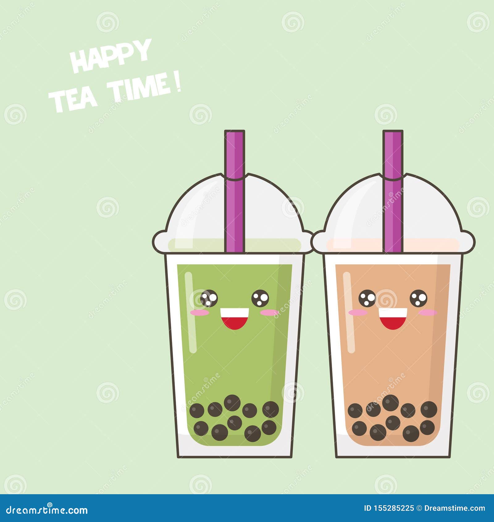 Bubble Tea or Pearl Milk Tea Carton Stock Vector - Illustration of ...
