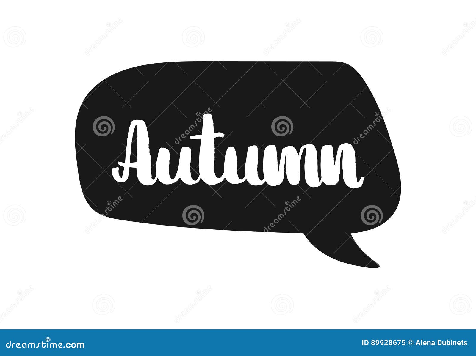Bubble with the Text Autumn To Design T-shirts and Cards. Vector Stock ...