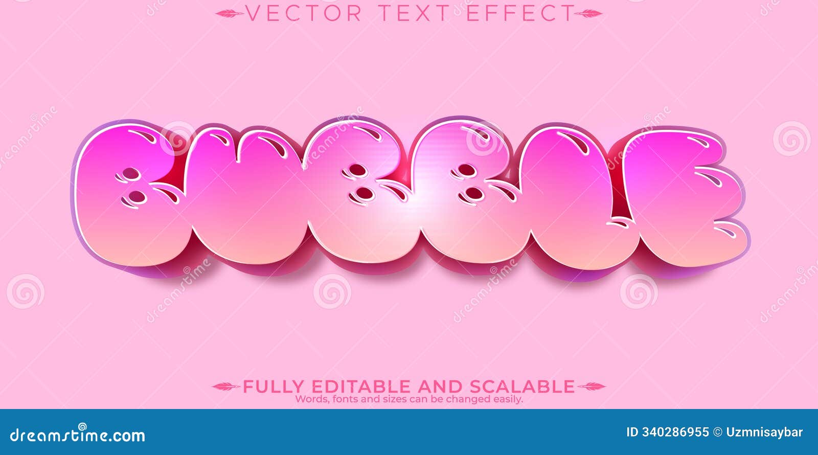 Editable Graffiti Text Effect For Adobe Illustrator Royalty-Free Stock ...