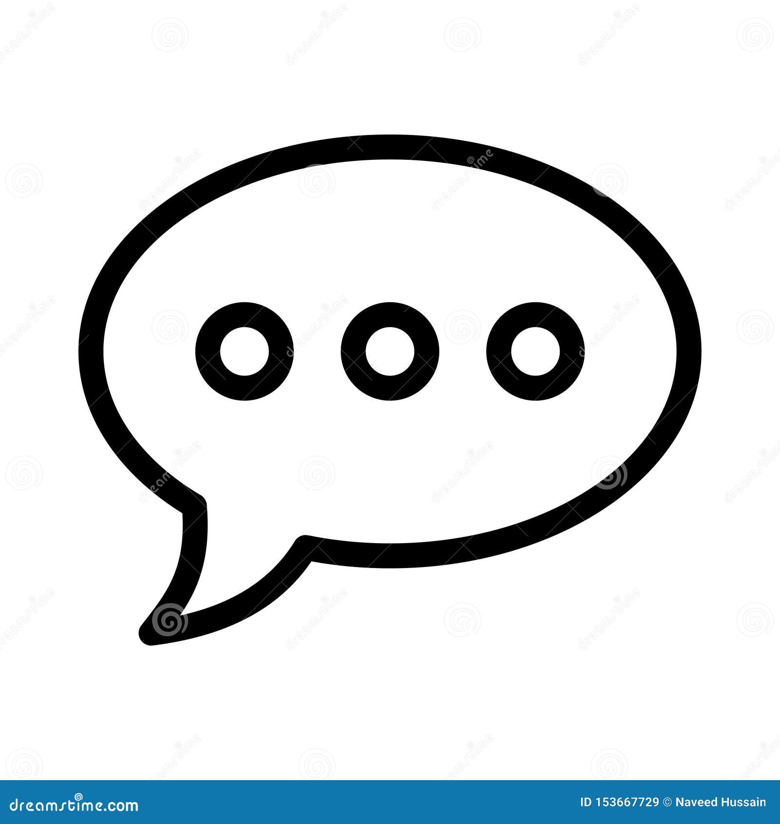 Bubble Thin Line Vector Icon Stock Vector - Illustration of dialog ...