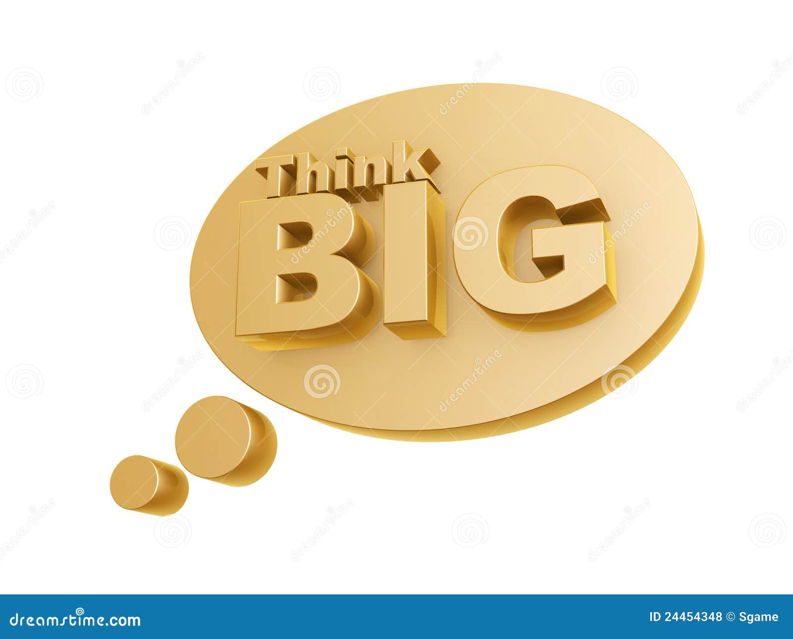 Bubble and Think Big Symbol Stock Illustration - Illustration of ...