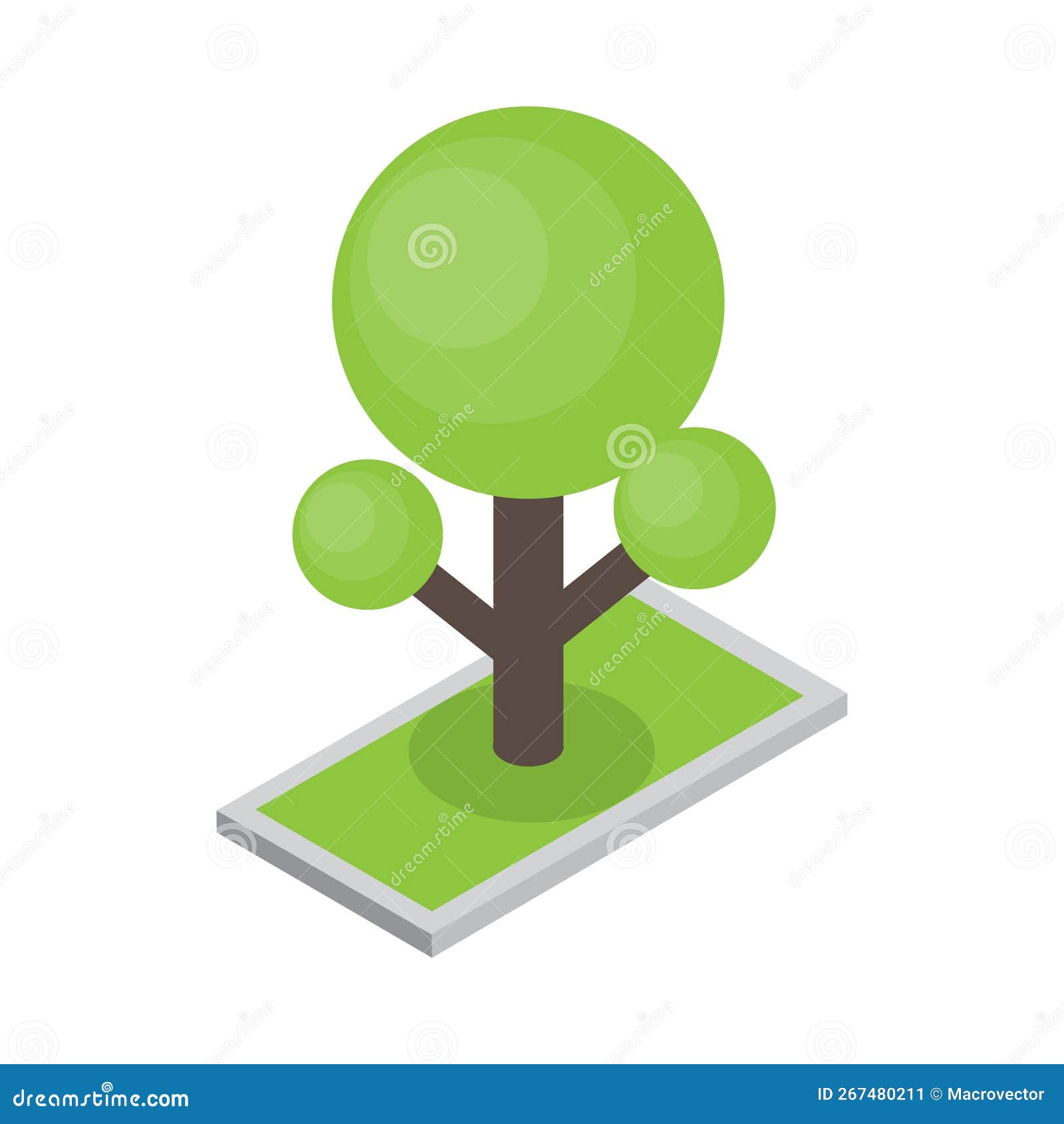 Bubble Tree Isometric Composition Stock Illustration - Illustration of ...