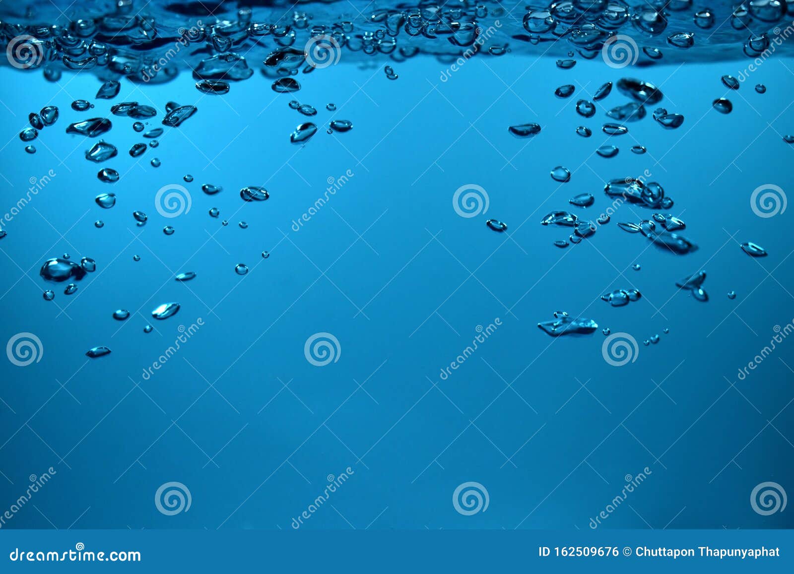 Surface Bubble Under Blue Water Back Ground Have Copy Space Stock Photo ...