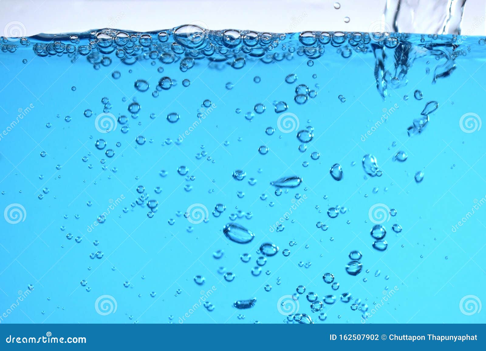 Bubble Under Blue Water Back Ground Stock Photo - Image of life, clear ...