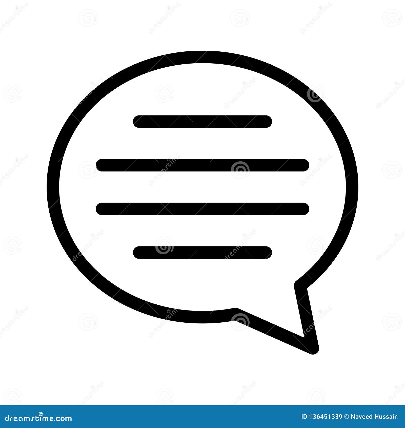 Bubble vector line icon stock vector. Illustration of pack - 136451339